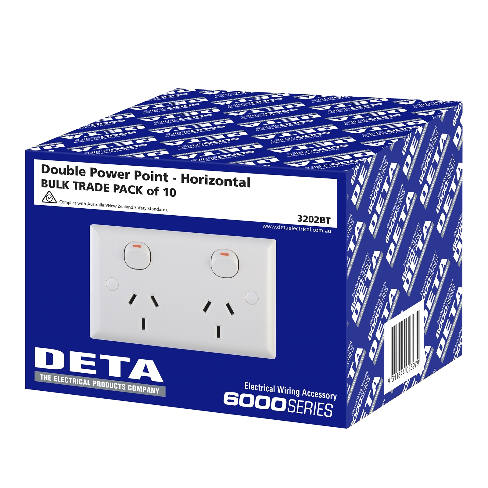 DETA Solid Plate Double Power Point - 10 Pack - Bunnings Australia