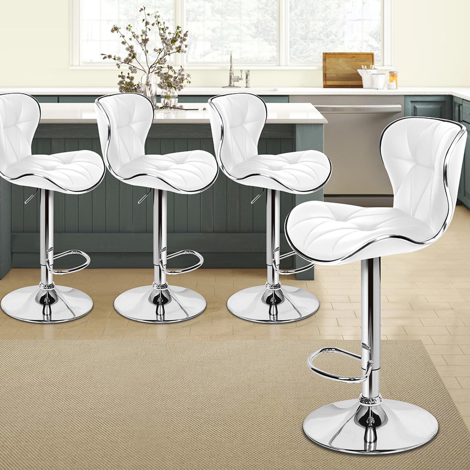 ALFORDSON 4x Bar Stools White - Bunnings Australia