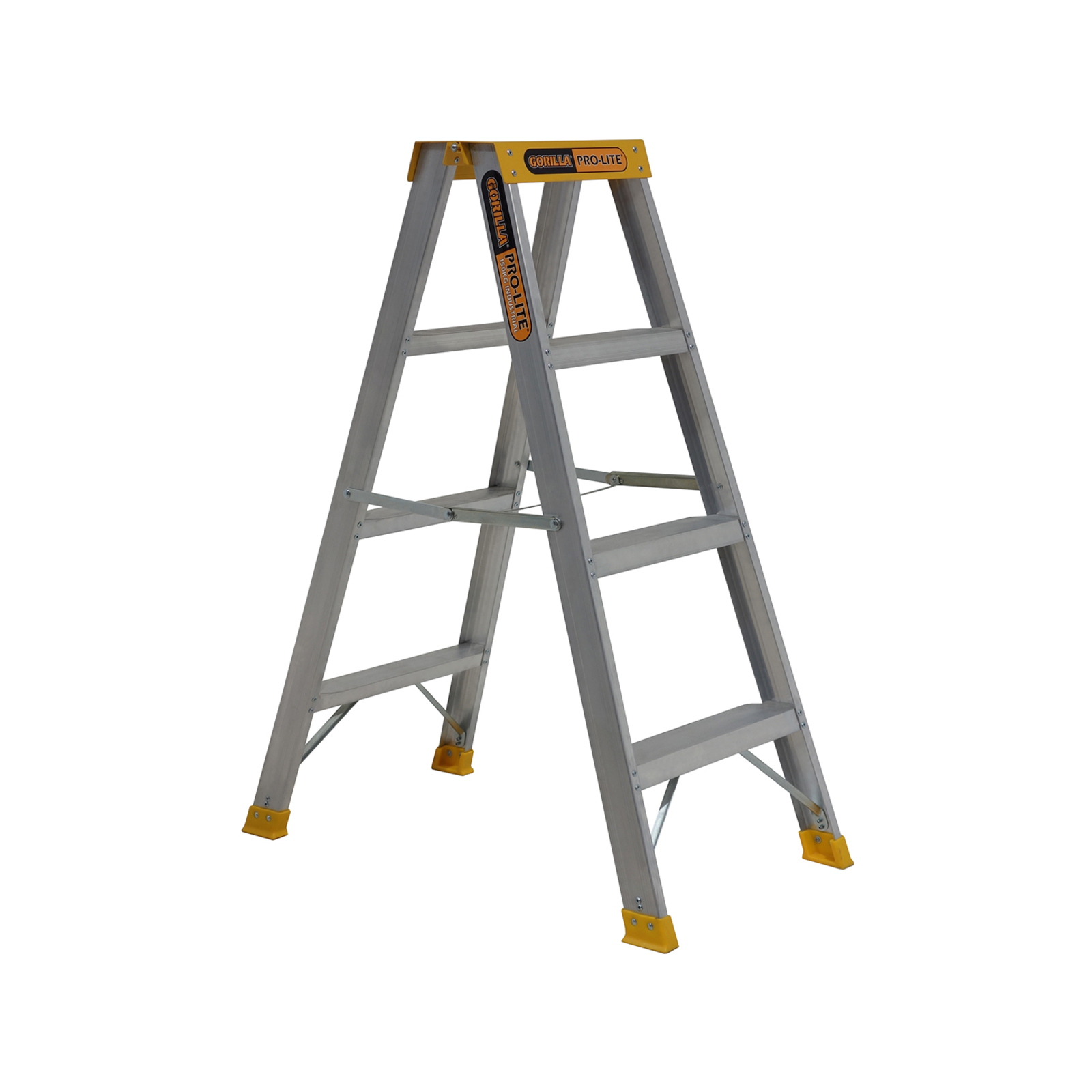 Gorilla 150kg Pro-Lite 4 Step Double Sided Aluminium Ladder - Bunnings ...