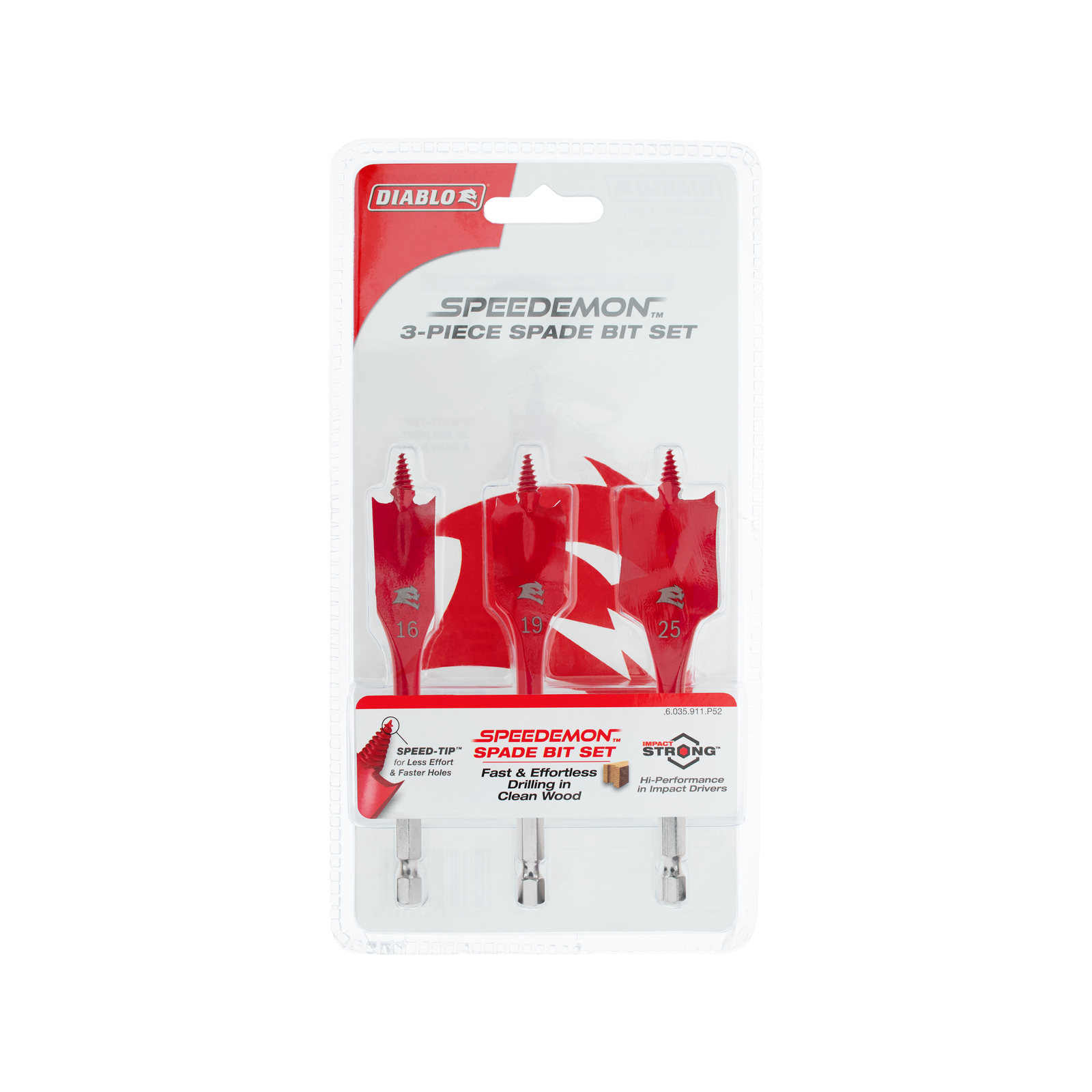 Diablo 3 Piece Stubby Speedemon Spade Bit - Bunnings Australia