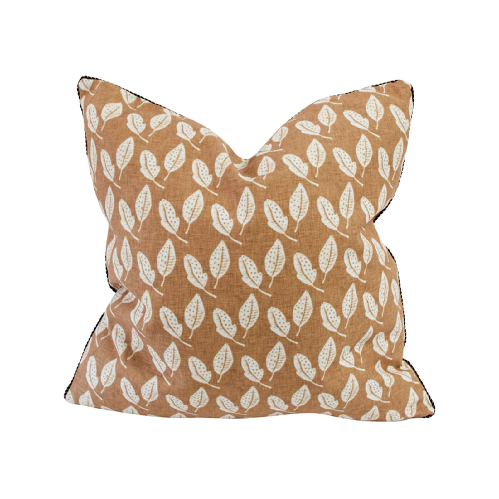 Seat Cushion Botanical Rust PolyLinen 50cm Home Decor - Bunnings Australia