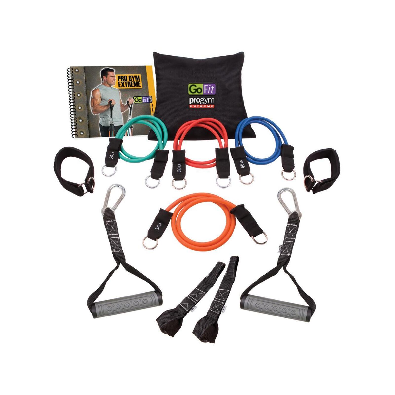 GoFit Extreme Pro Gym Workout Strength/Resistance Tubes Fitness ...