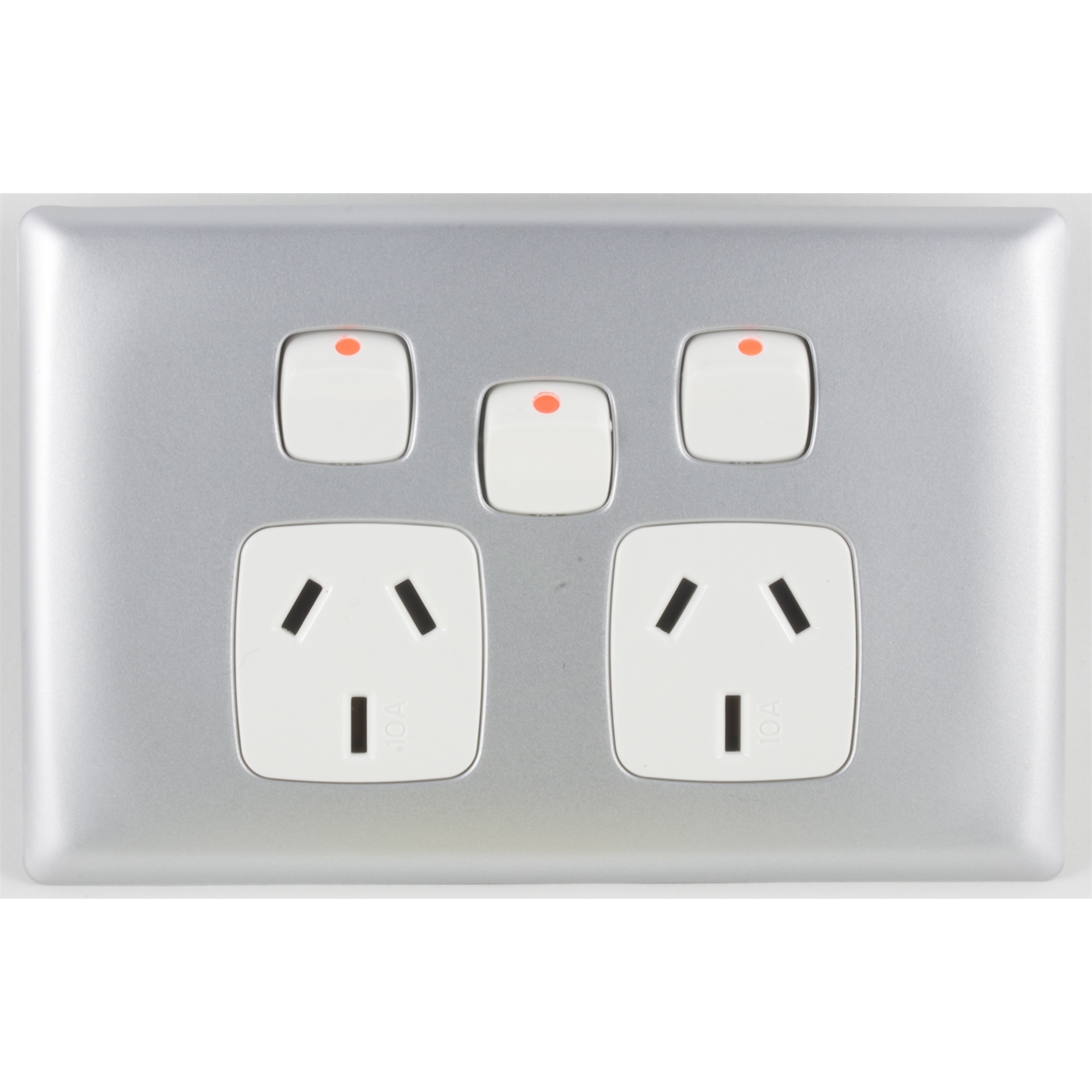 HPM LINEA Double Powerpoint With Extra Switch - Bunnings Australia