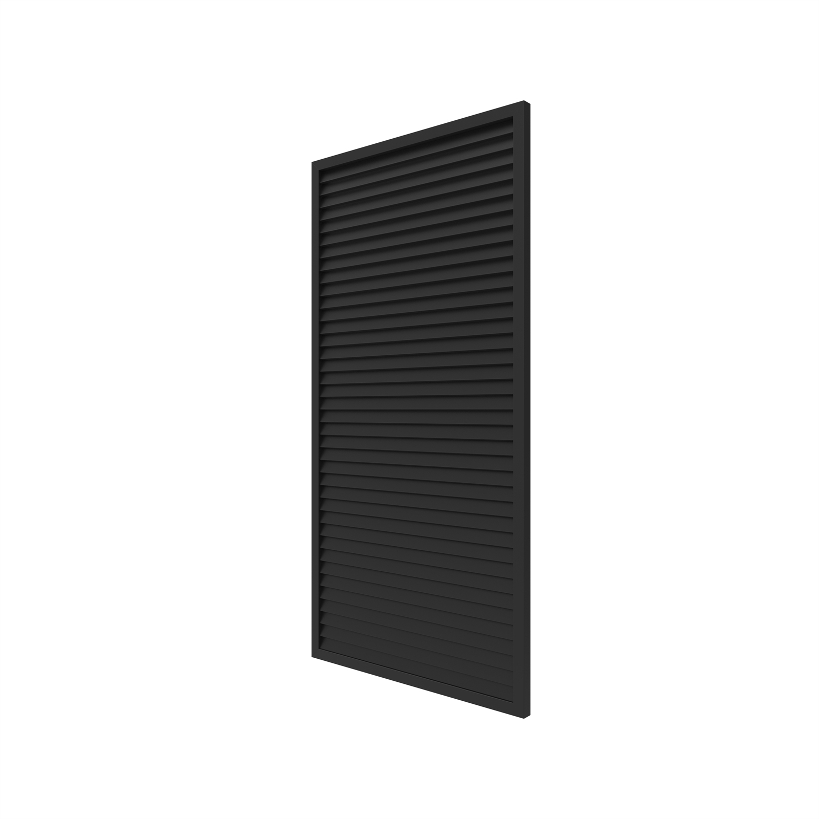 Protector Aluminium 1200 x 2400mm Welded 65 x 16mm Louver Panel - Satin Black - Bunnings Australia