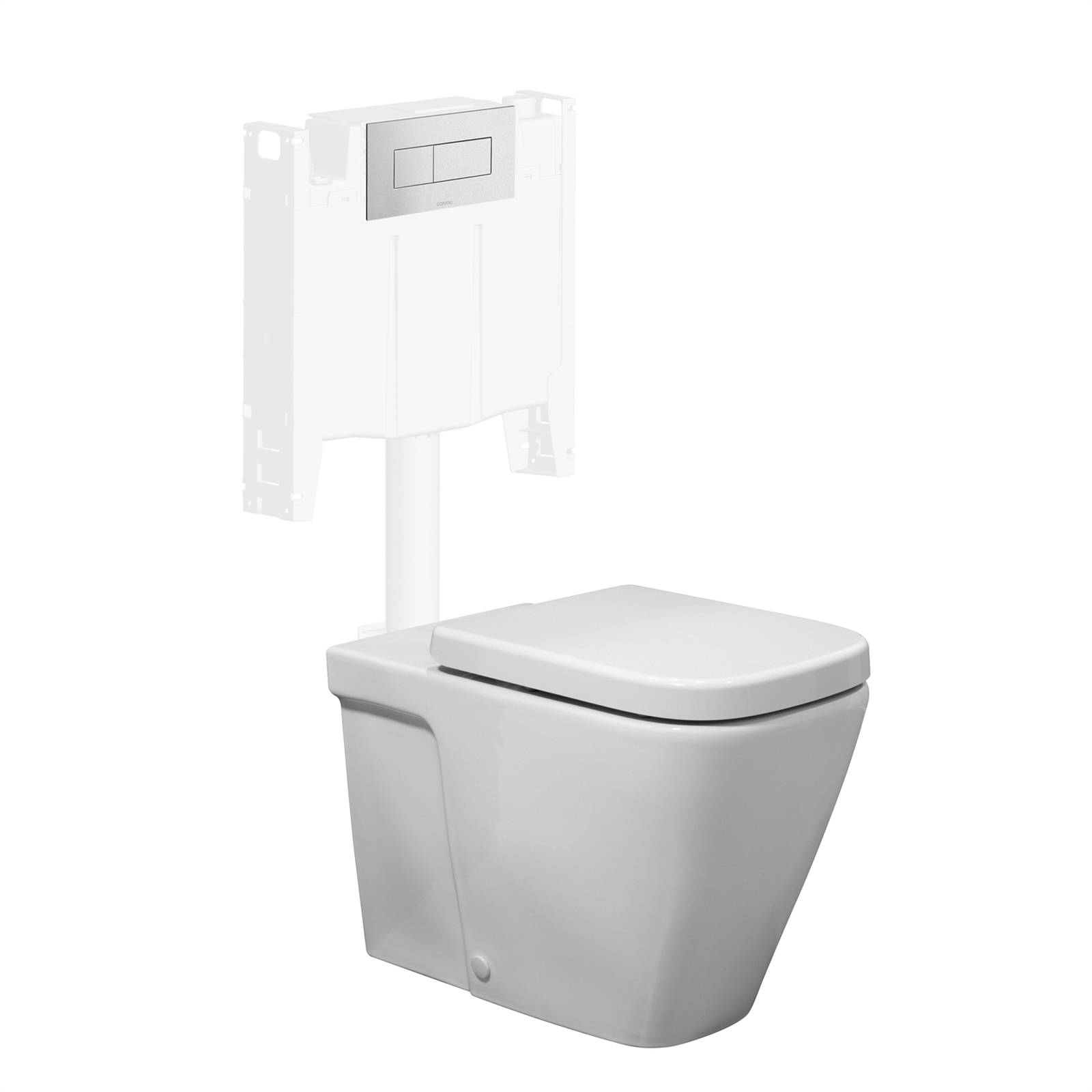 Caroma Cube Invisi Series II Wall Faced Suite WELS 4 Star 4.5 L/full ...