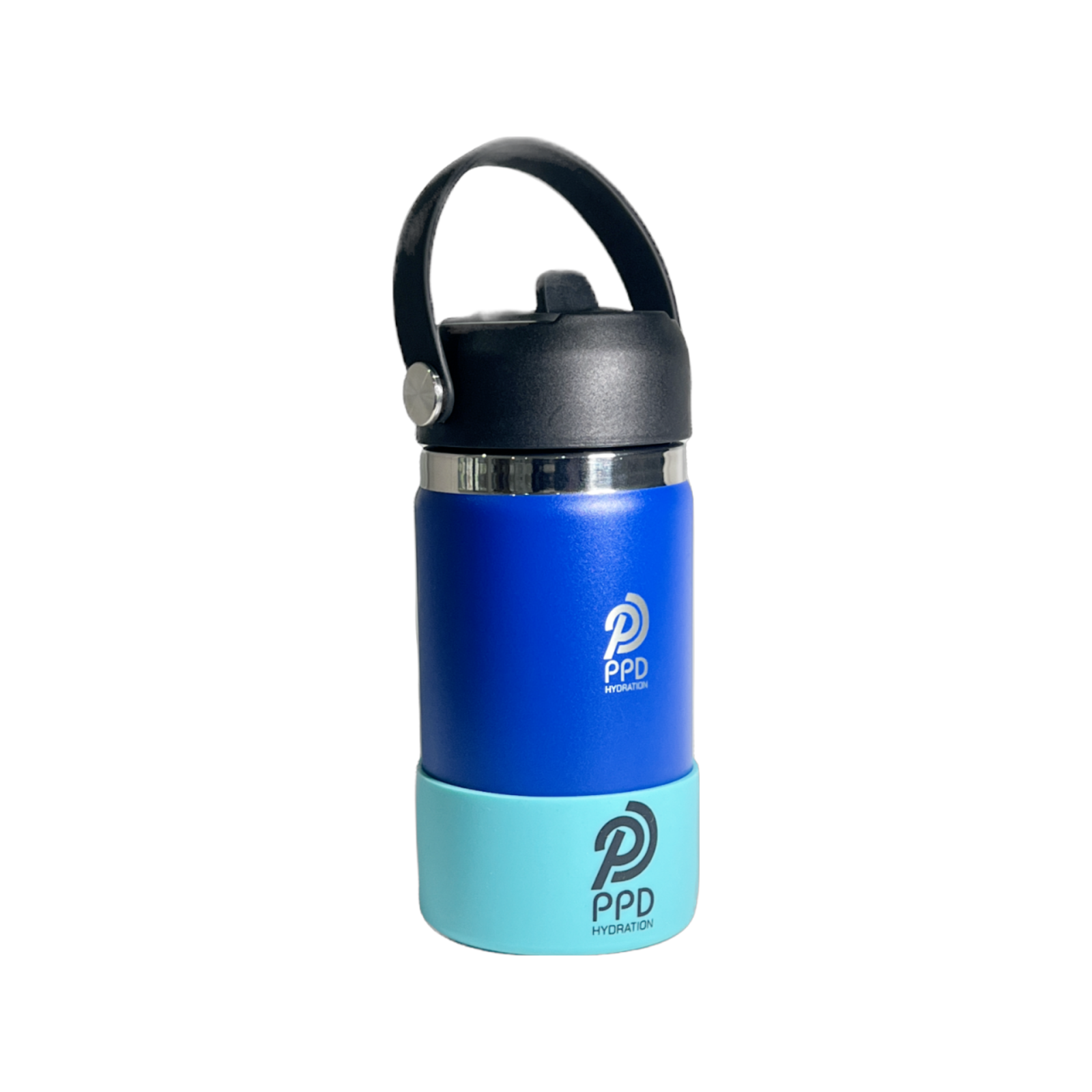 PPD Hydrtion 350ml Blue Compct Water Bottle W/ Teal Bumper Protector ...