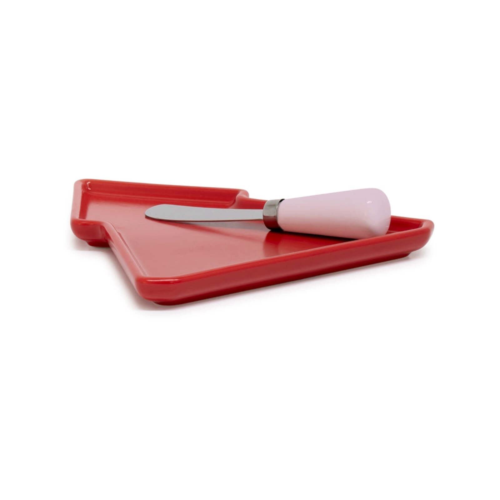 Kringle Tree Plate & Spreader 17.5 x 20cm - Red - Bunnings Australia