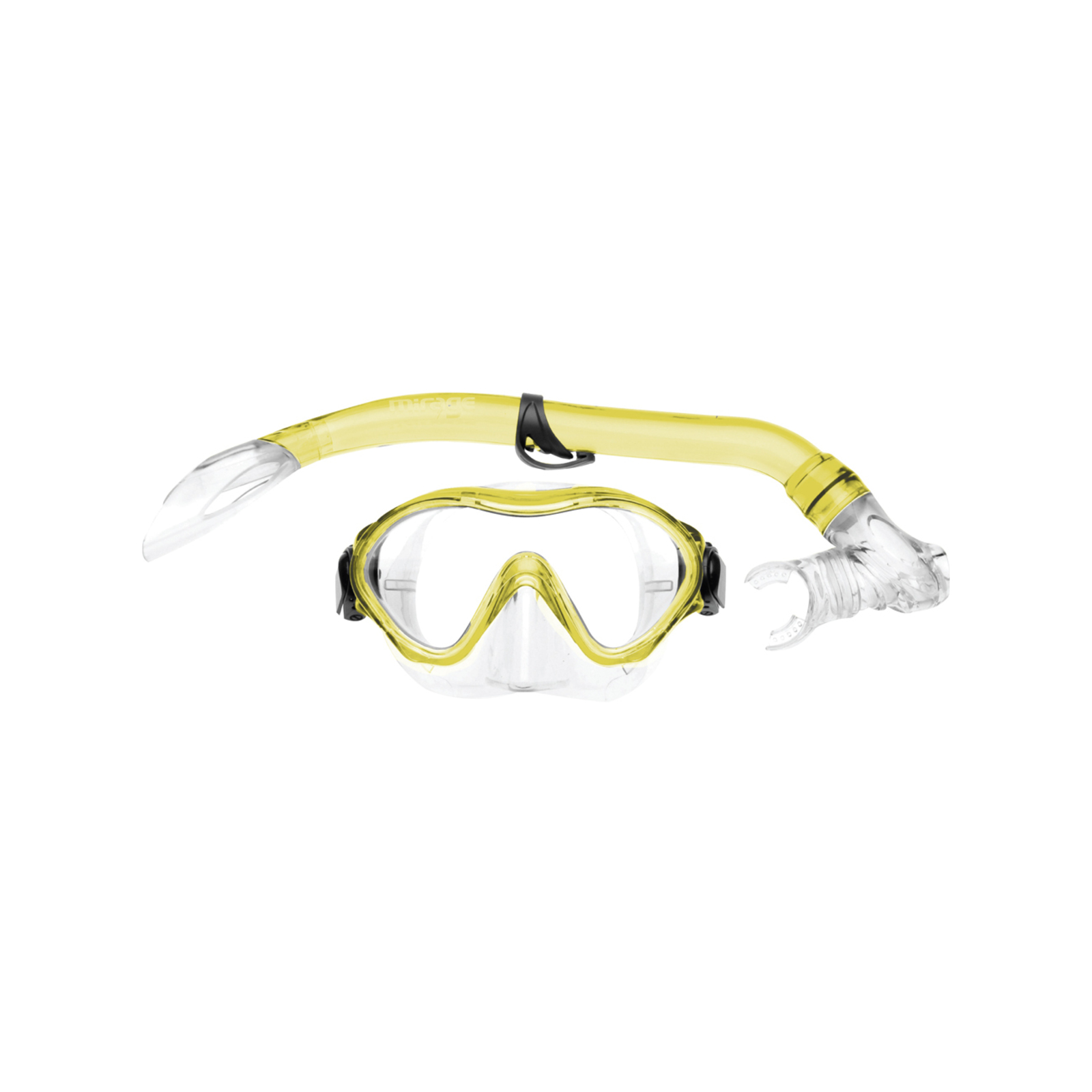 2pc Mirage Goby Kids Junior Silitex Mask & Snorkel Set Yellow ...