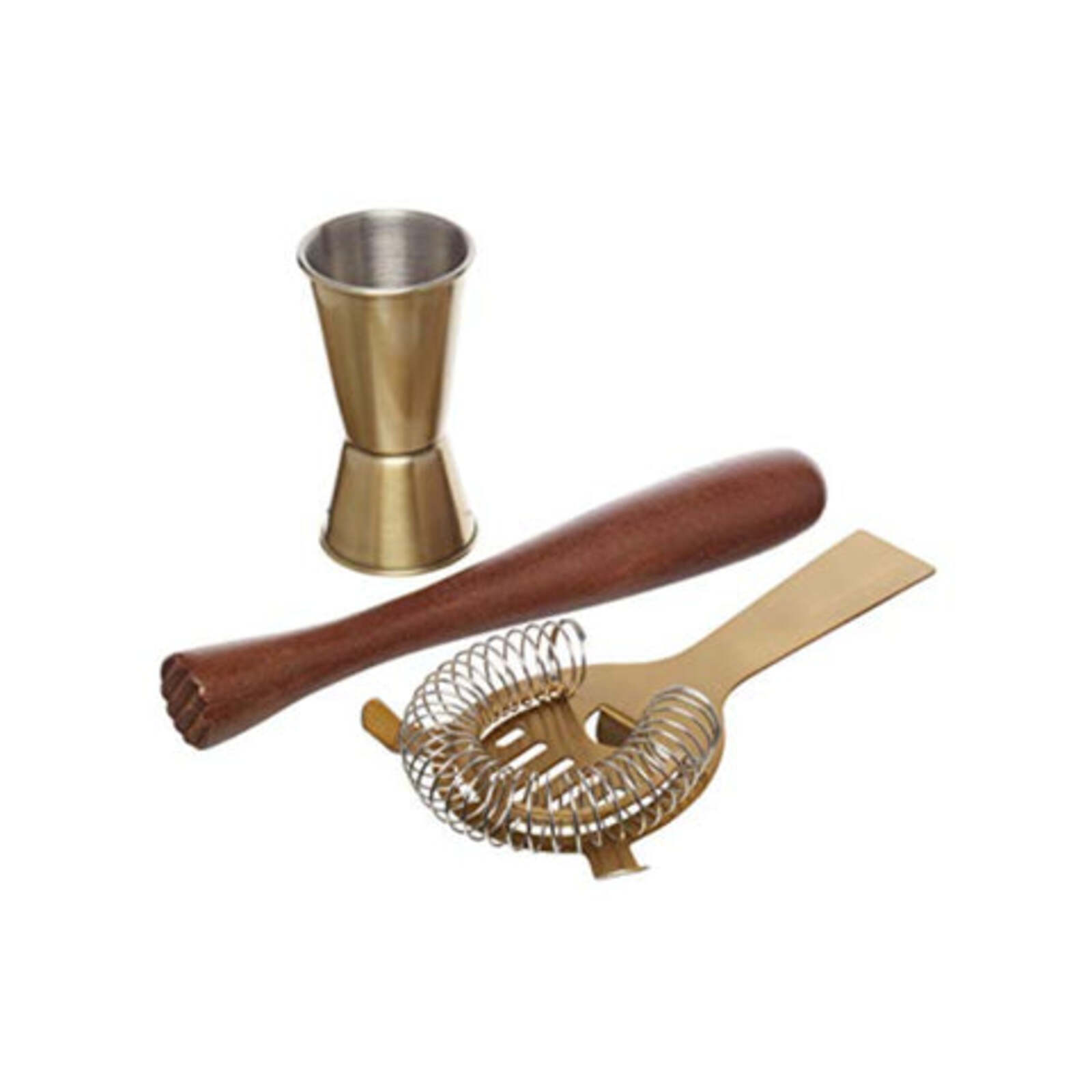 Barcraft Cocktail Tool Set 3pc Brass - Bunnings Australia