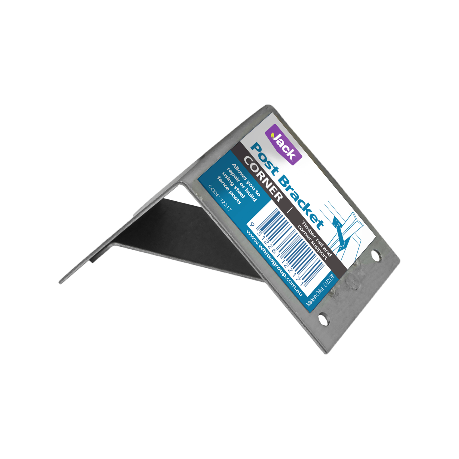Jack Galvanised Steel Post Bracket Corner - Bunnings Australia
