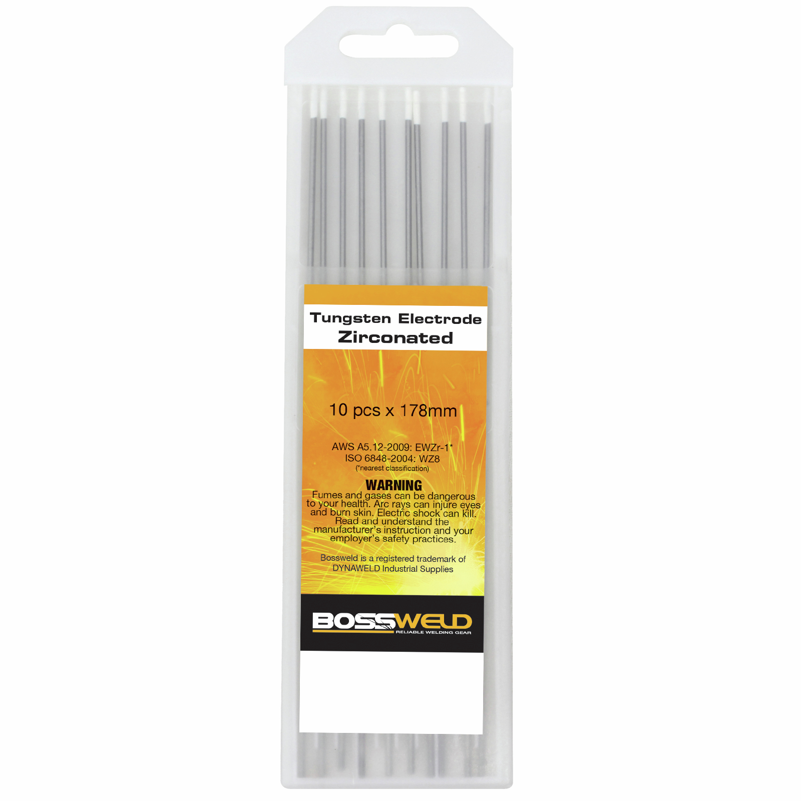 Bossweld 3.2mm Zirconated Tungsten Electrode - 10 Pack - Bunnings Australia