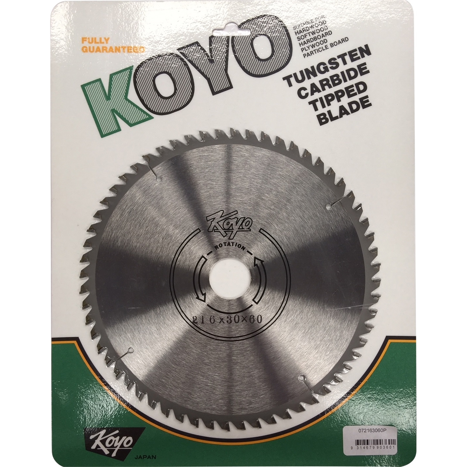 Koyo 216mm 60T 30mm Bore Circular Saw Blade For Cutting Timber ...