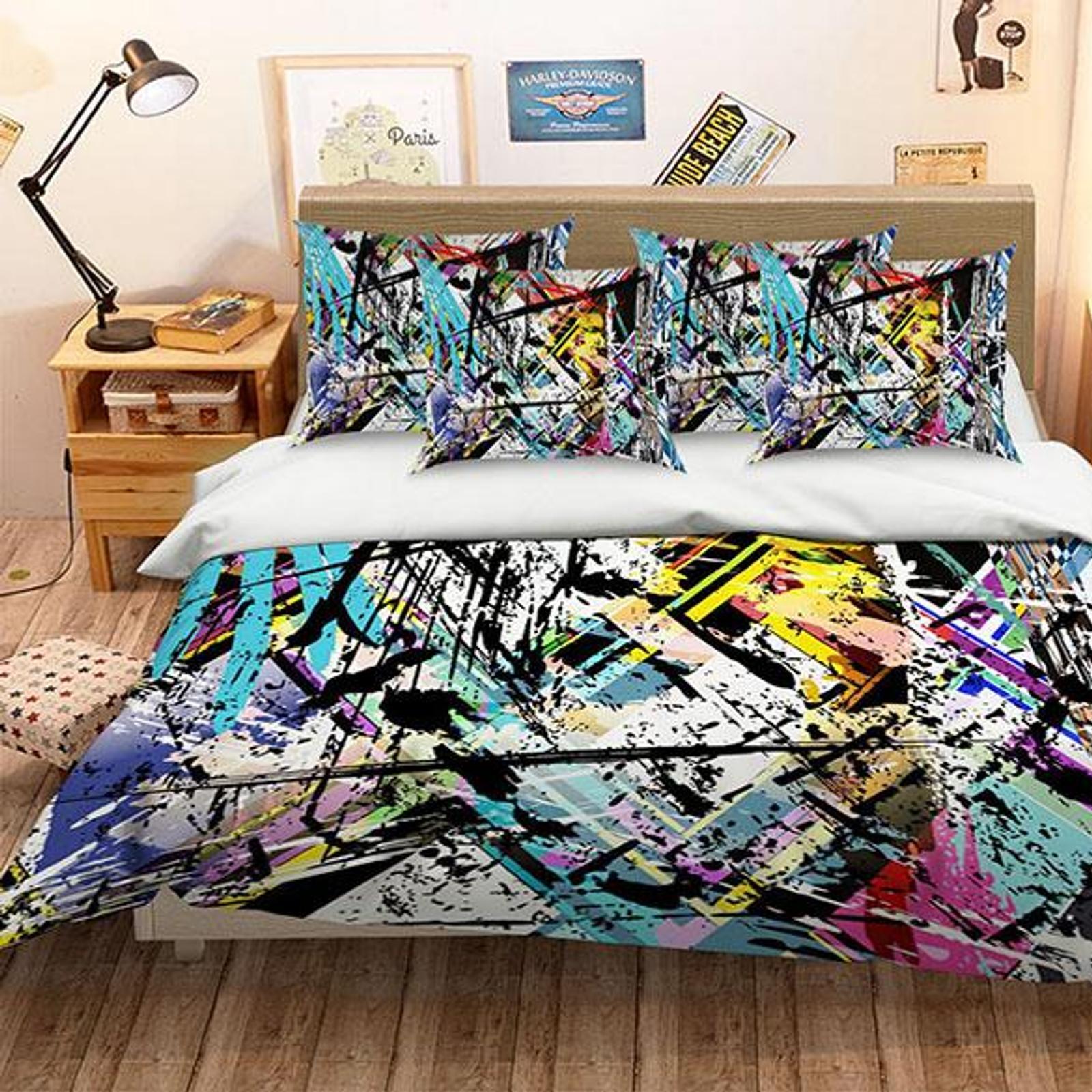 3D Graffiti Lines 139 Bedding Set Pillowcases Quilt Duvet Cover Set ...