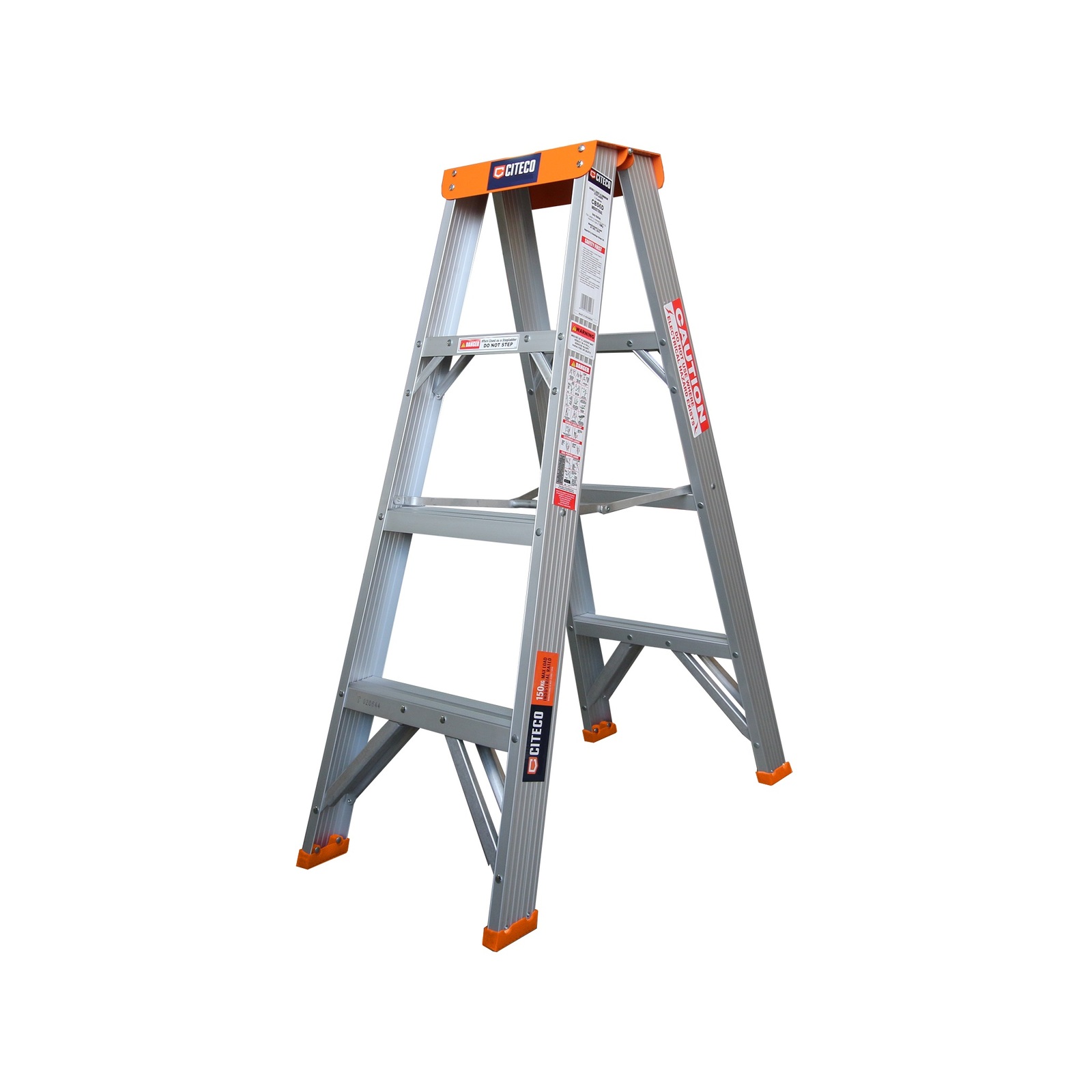 Citeco 1.2m 150kg Industrial Aluminium Double Sided Step Ladder ...