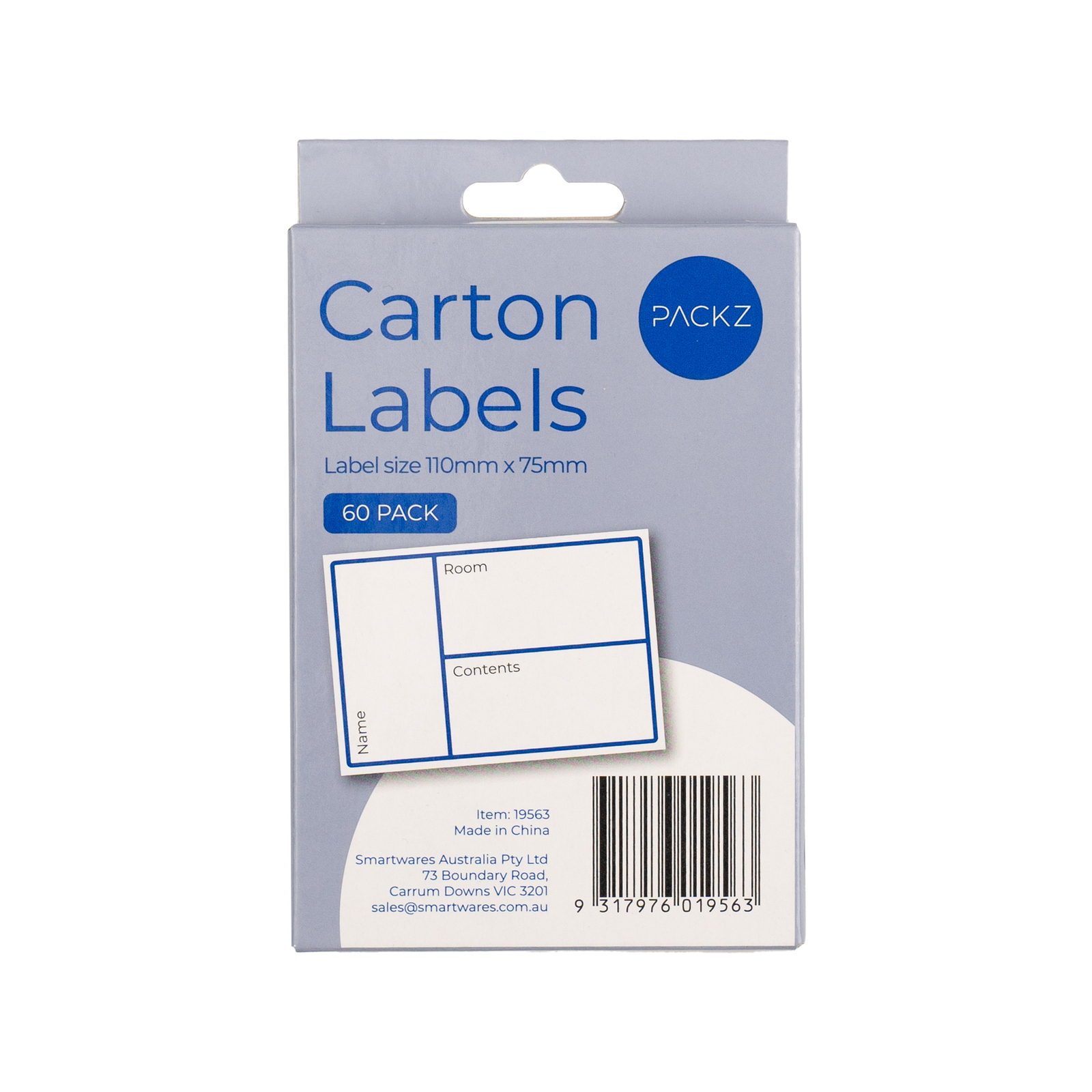 Packz 110 x 75mm Carton Labels - 60 Pack - Bunnings Australia