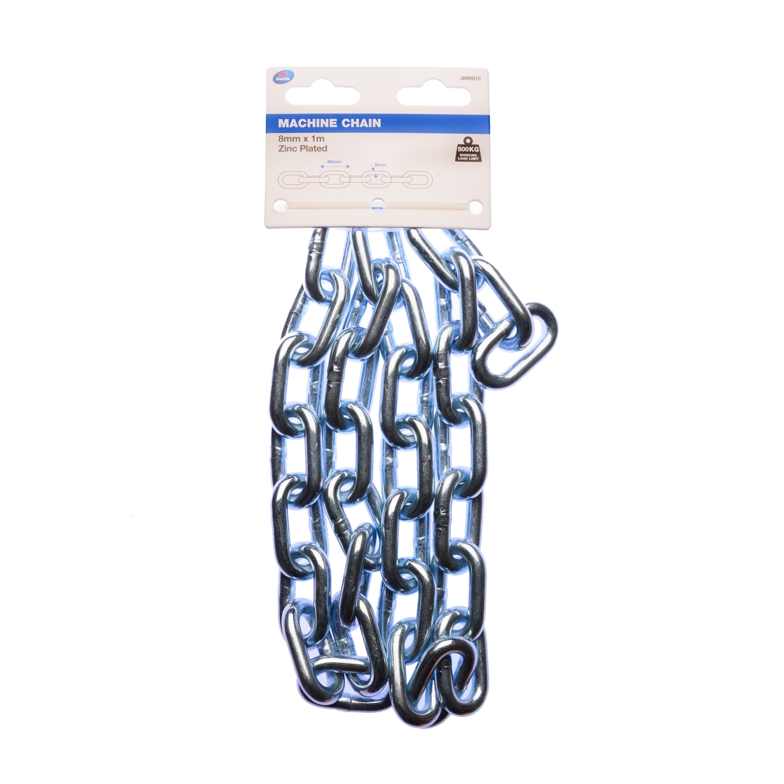 Zenith 8mm x 1m Zinc Plated Machine Chain - Bunnings Australia