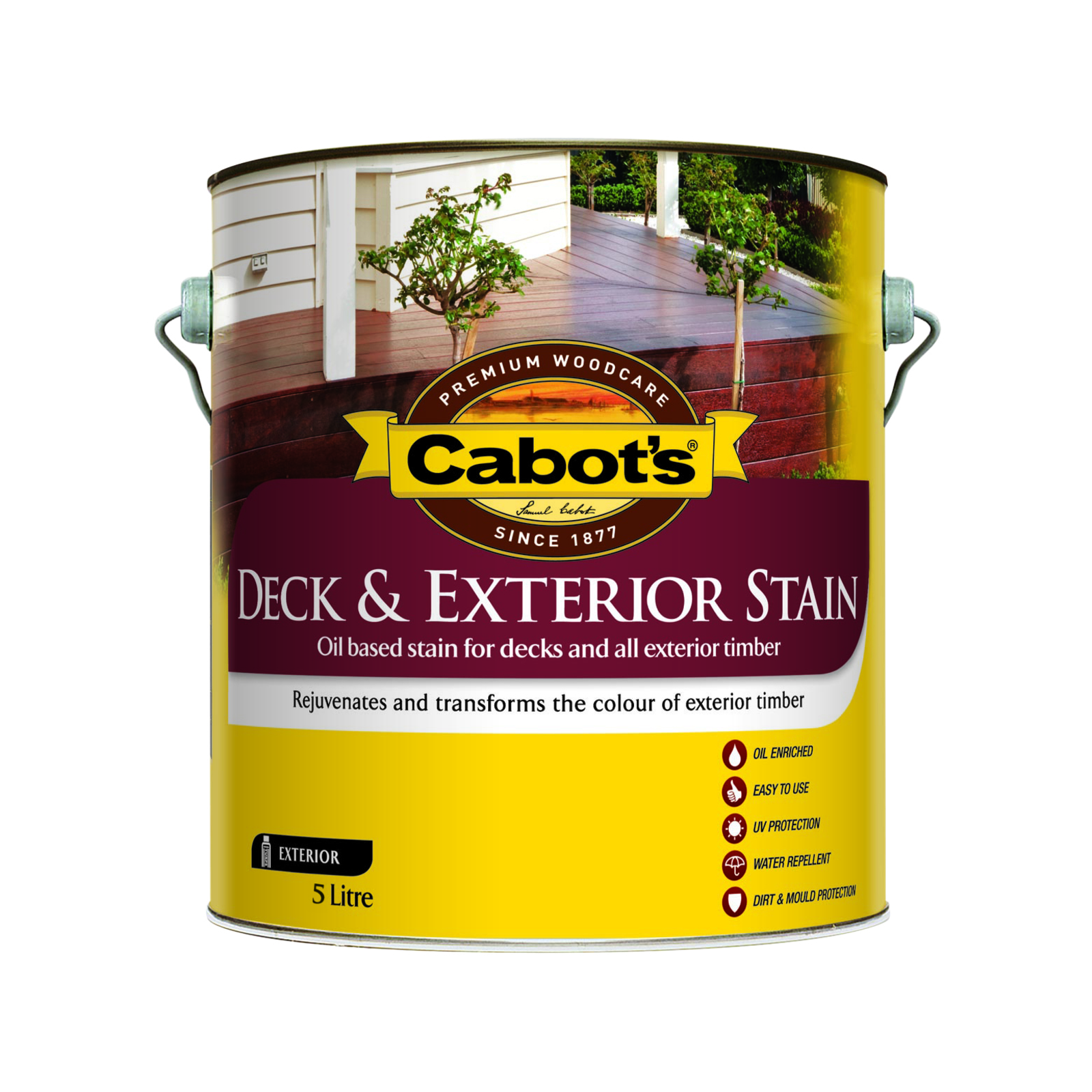 Cabot's 5L Red Rata Oil Based Deck and Exterior Stain - Bunnings New ...