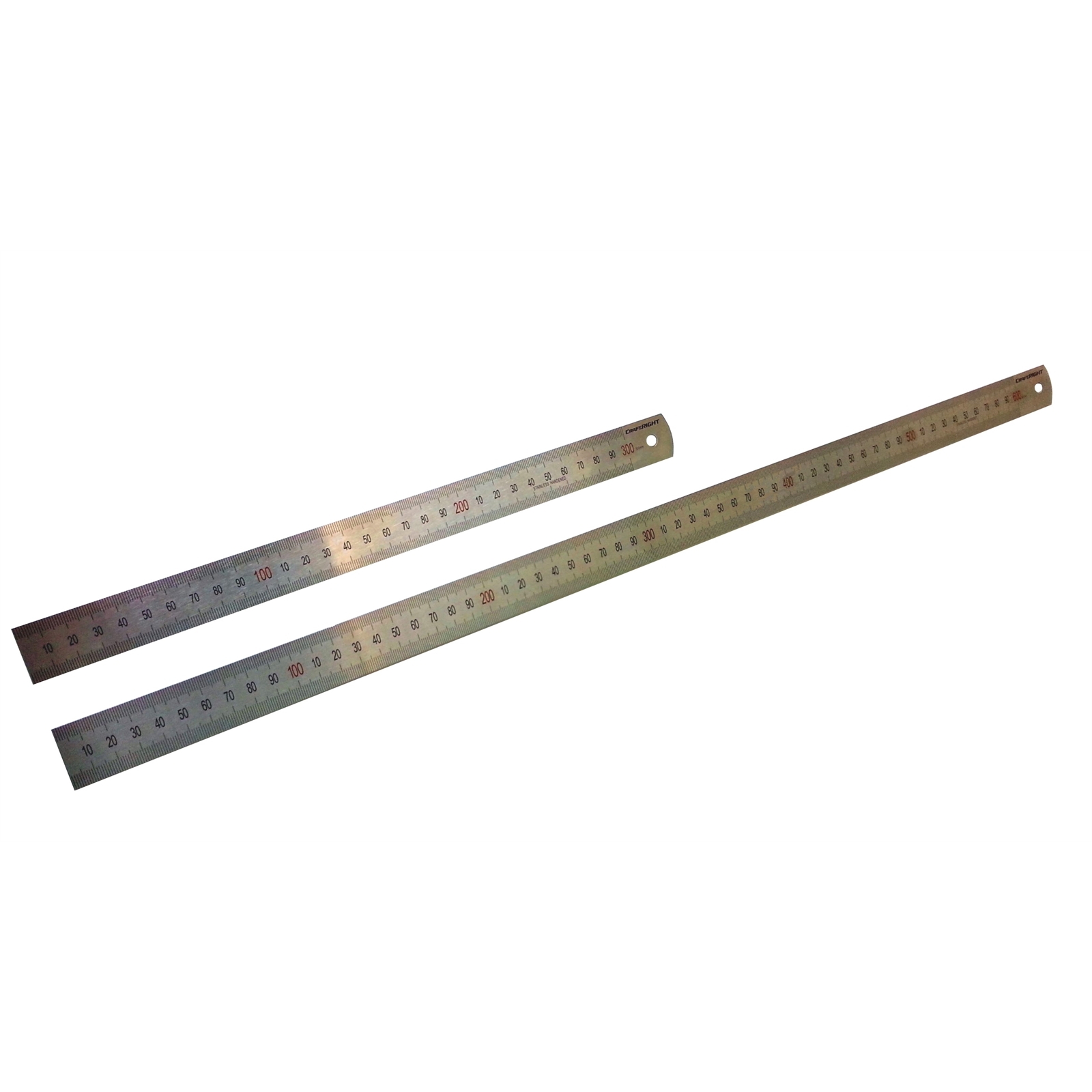Craftright 600 And 300mm Stainless Steel Ruler - 2 Pack - Bunnings ...