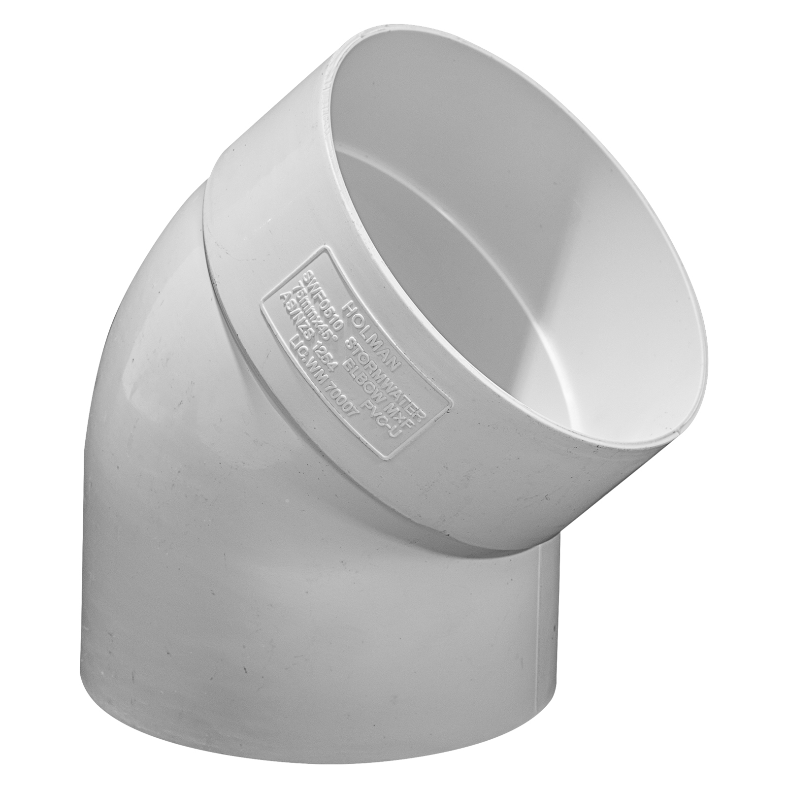 Holman 75mm 45° M-F PVC Stormwater Elbow - Bunnings Australia