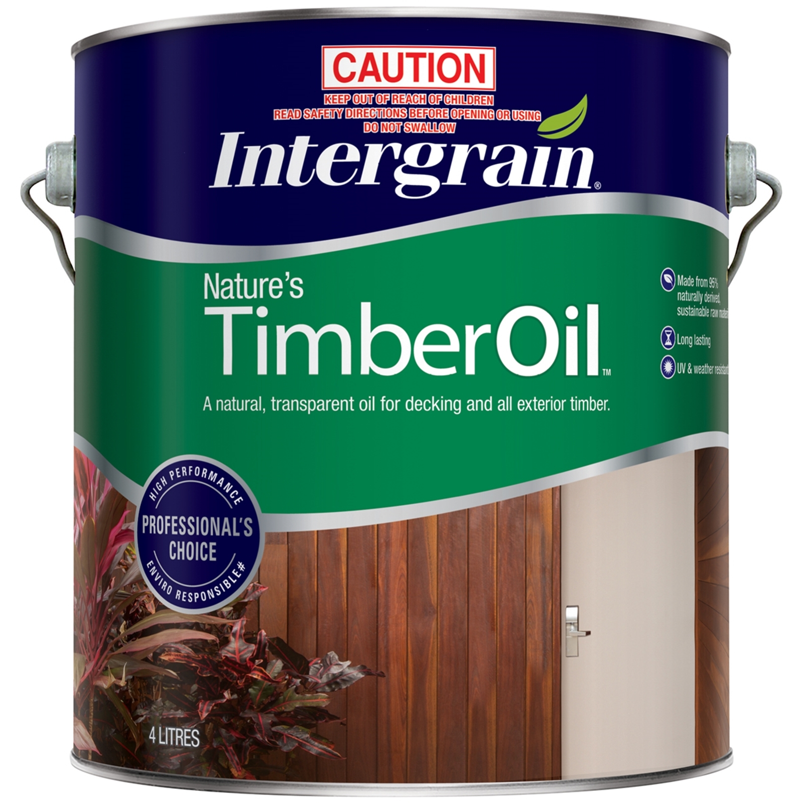 Intergrain 4L Natural Exterior Nature's Timber Oil - Bunnings Australia