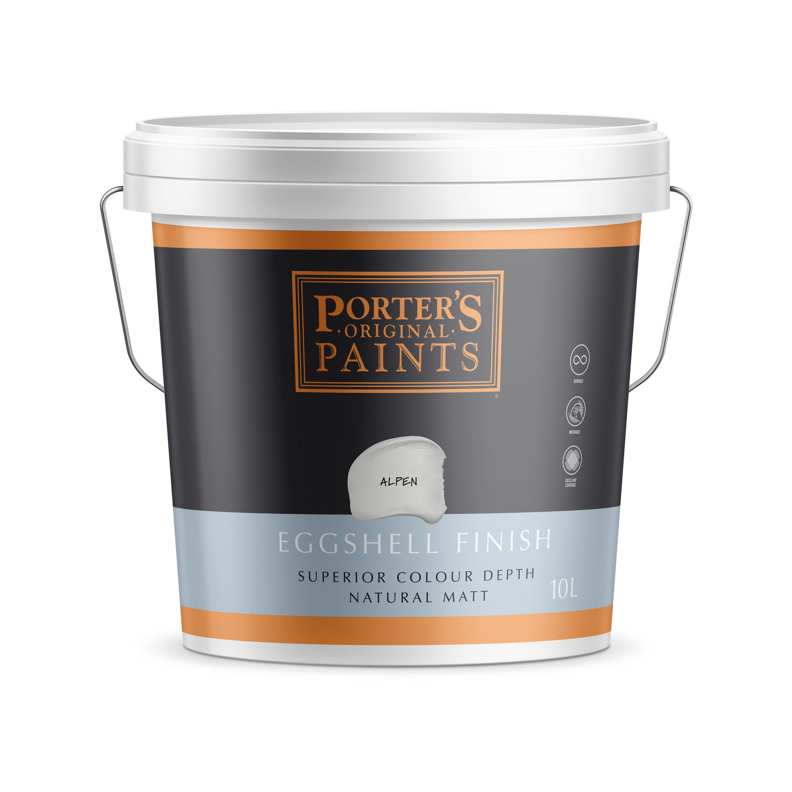 Porter's 10L Alpen Eggshell Finish Broadwall Washable Paint - Bunnings ...