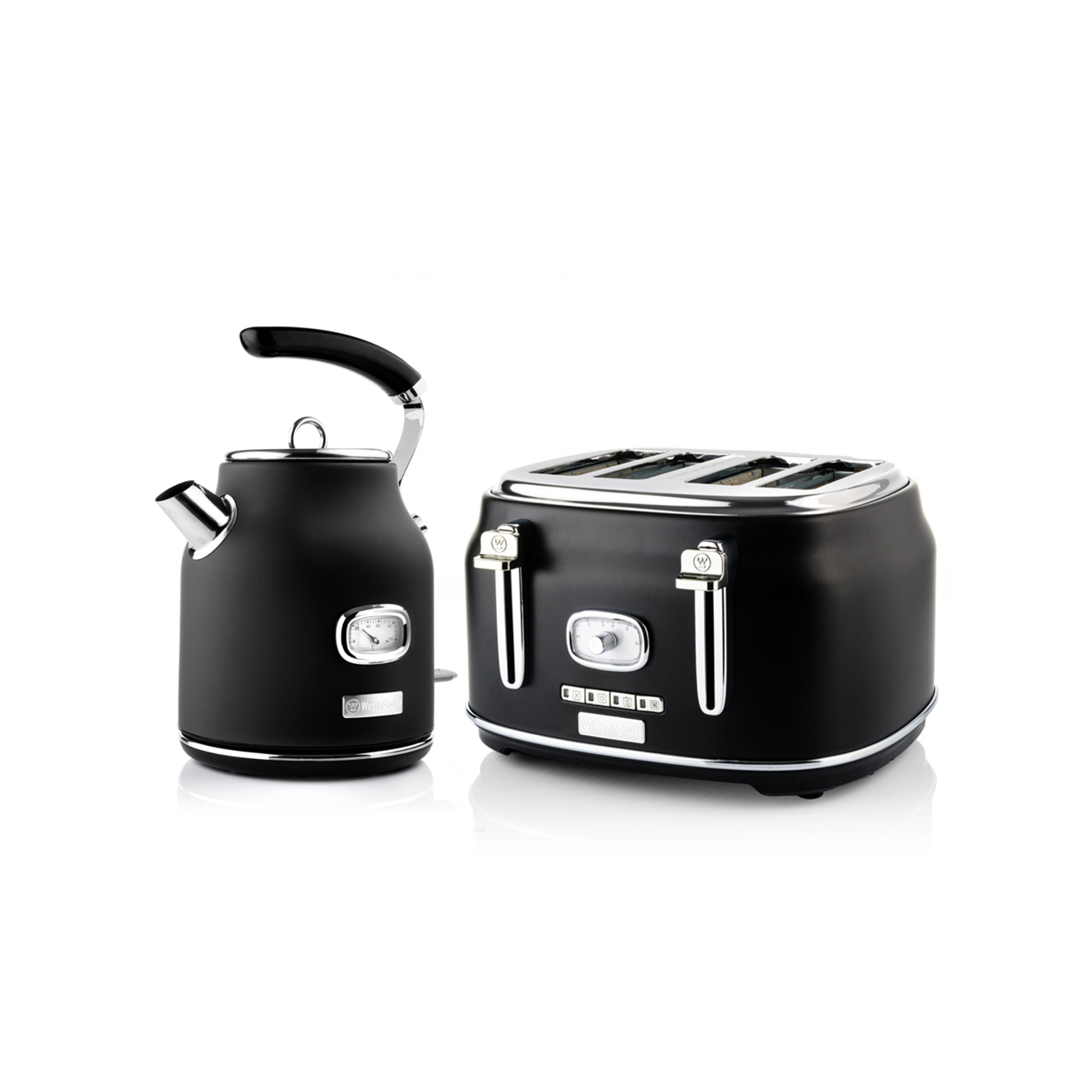 Westinghouse Retro Series 4 Slice Toaster & 1.7L Electric Kettle Black ...