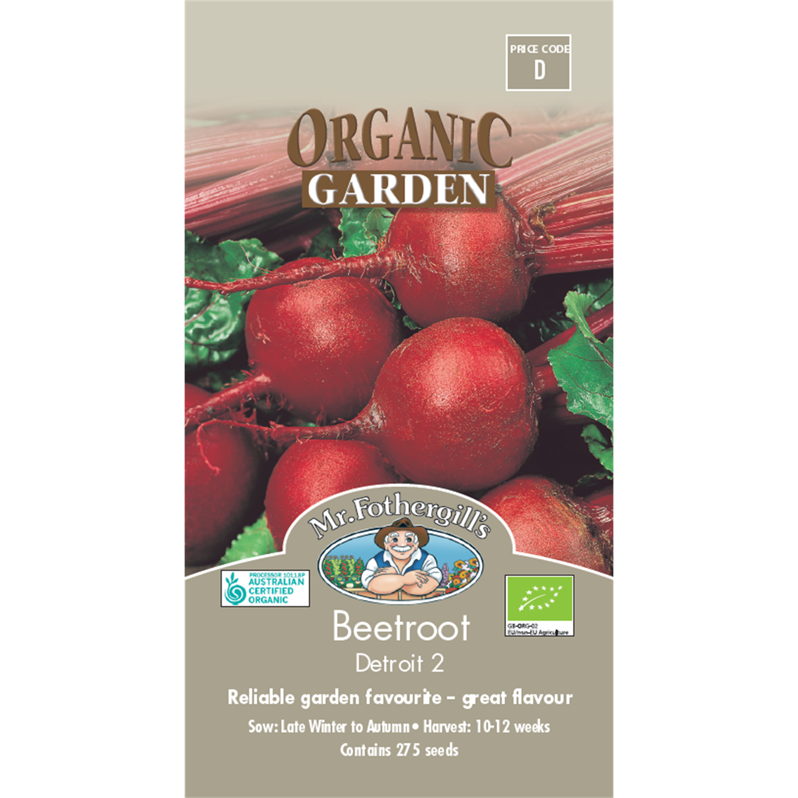 Mr Fothergill's Detroit Beetroot Organic Seeds - Bunnings Australia