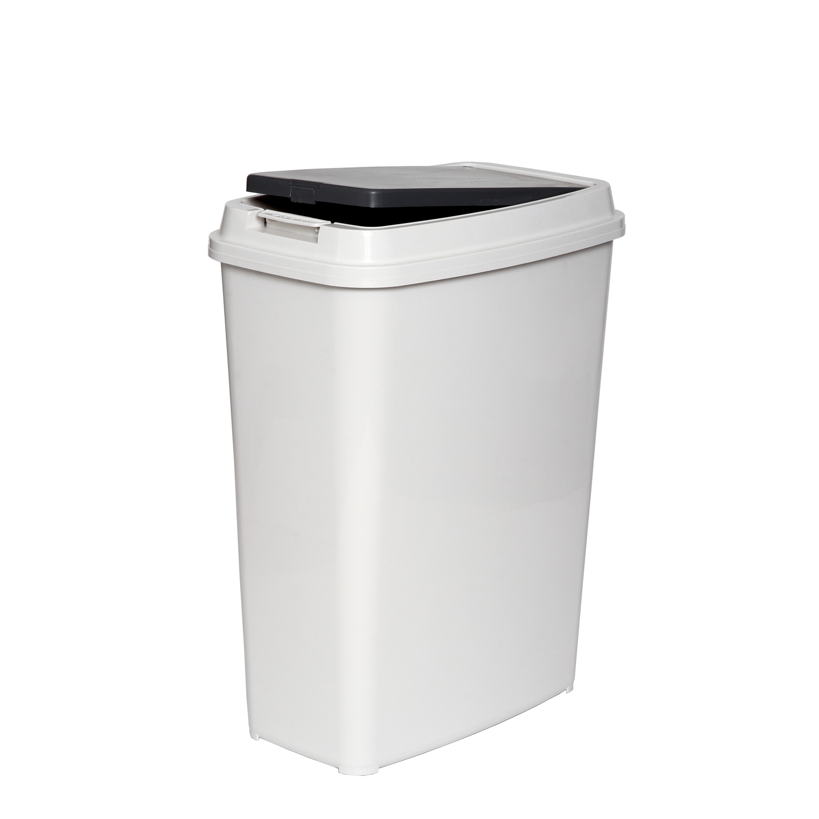 Willow 30L White/Charcoal Touch Top Tidy Slim Bin - Bunnings Australia