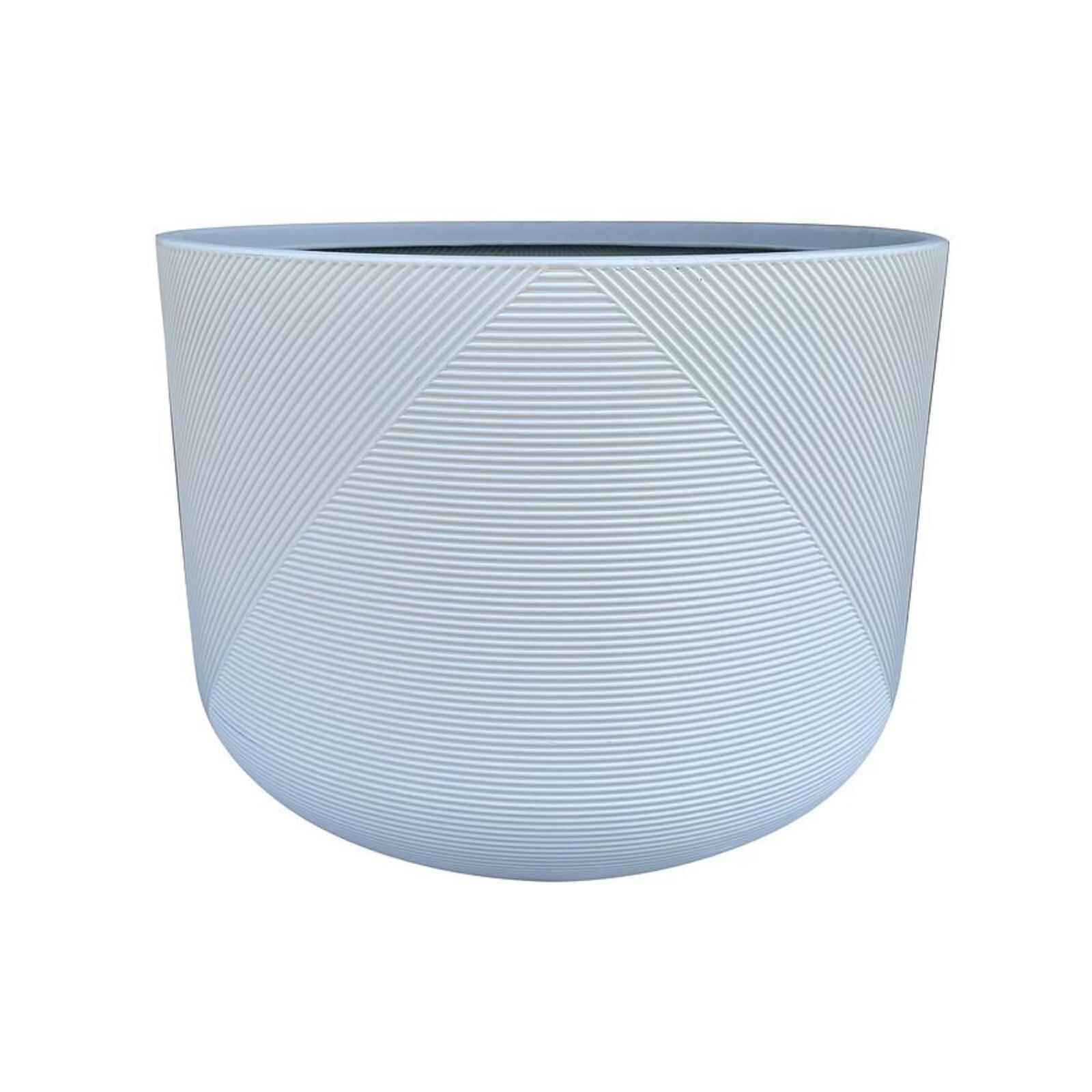 Tuscan Path 46cm White Gavin Planter - Bunnings Australia
