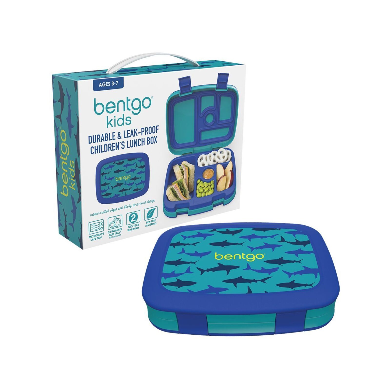 Bentgo Kids Prints Leak Proof Lunch Box - Sharks - Bunnings Australia