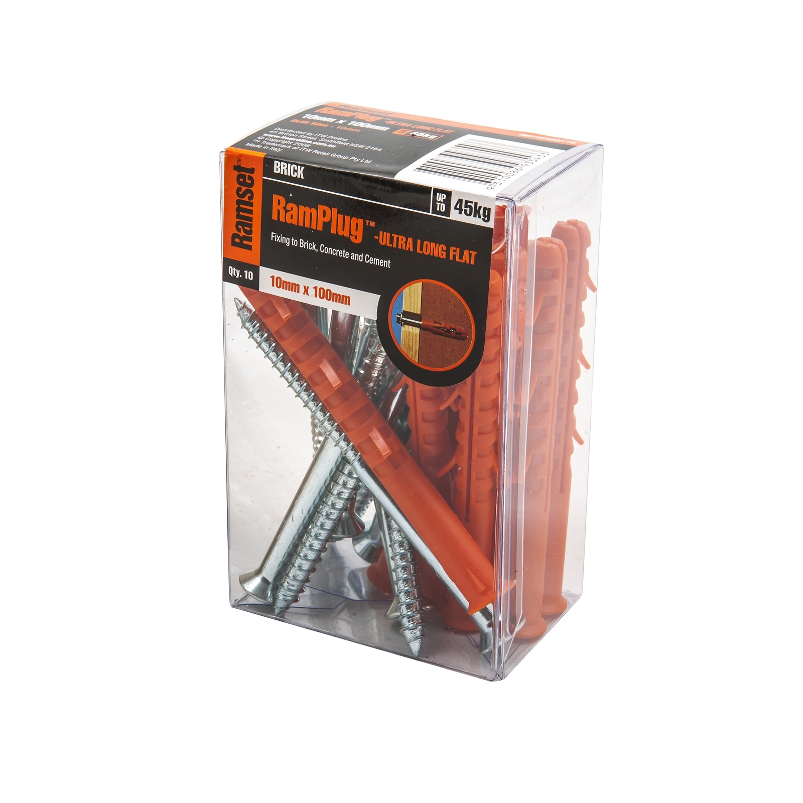 Ramset 10 x 100mm Ultra-Long Flat Anchor RamPlug - 10 Pack - Bunnings ...