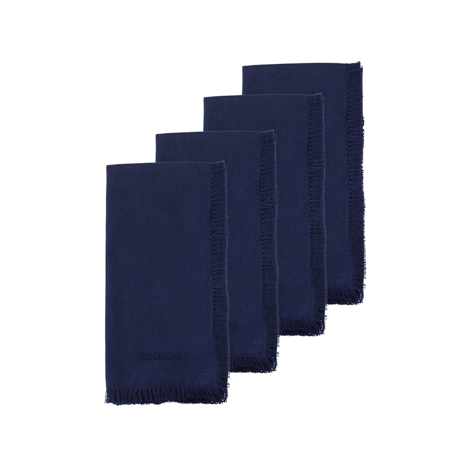4pc Ecology Fray 100% Cotton Napkin Lapis Set 45x45cm - Bunnings Australia