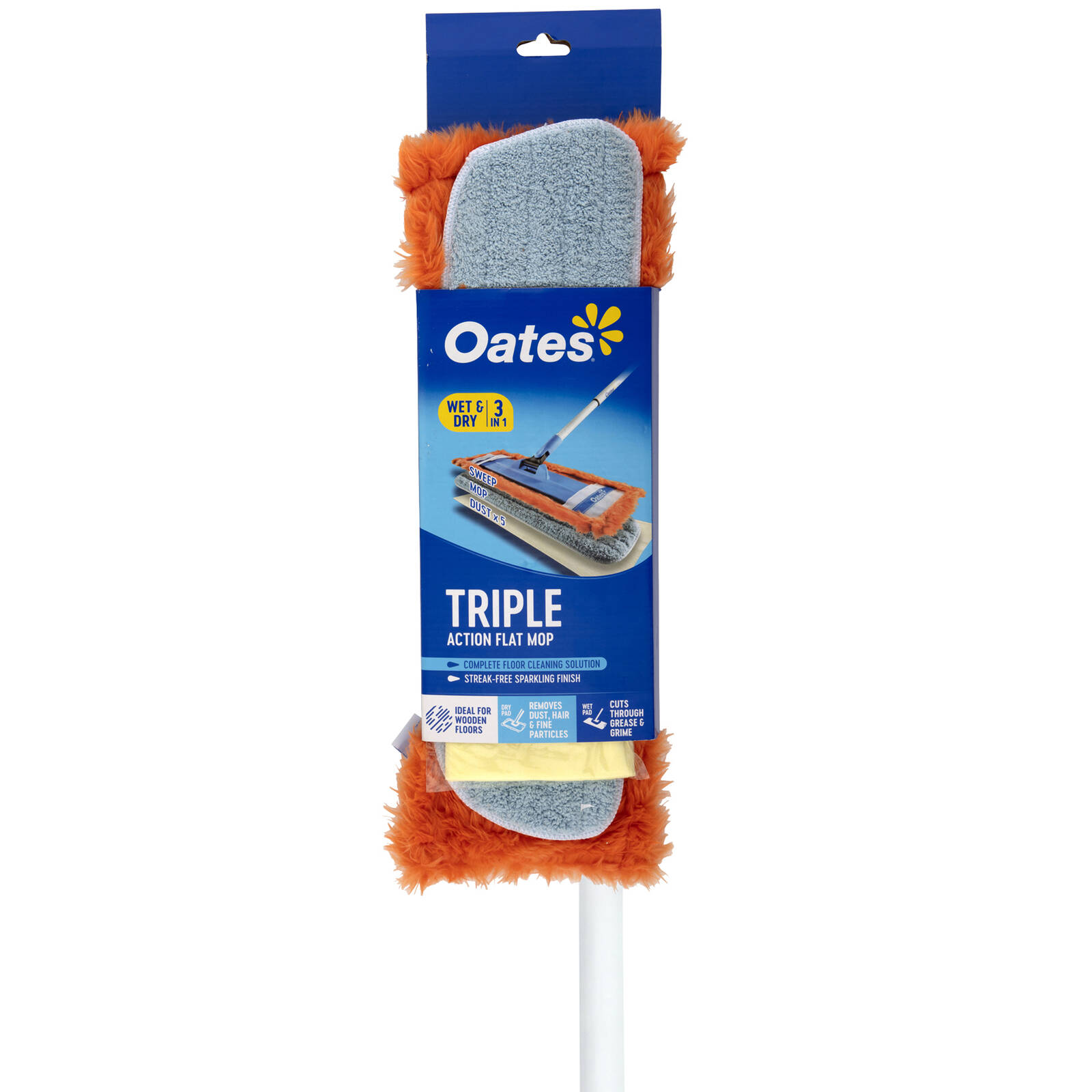 Oates Triple Action Flat Mop - Bunnings Australia