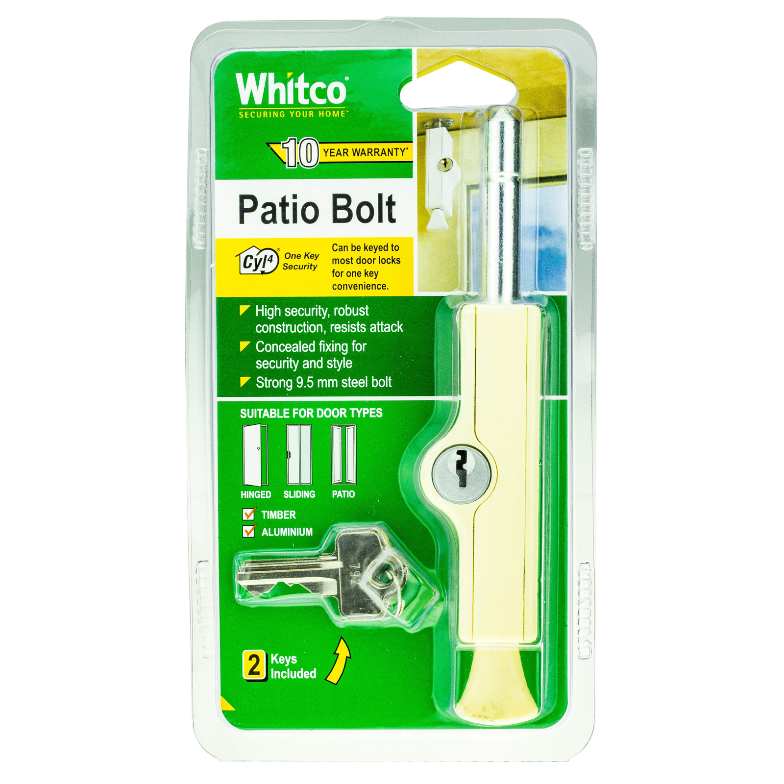 Whitco Primrose Patio Bolt - Bunnings Australia