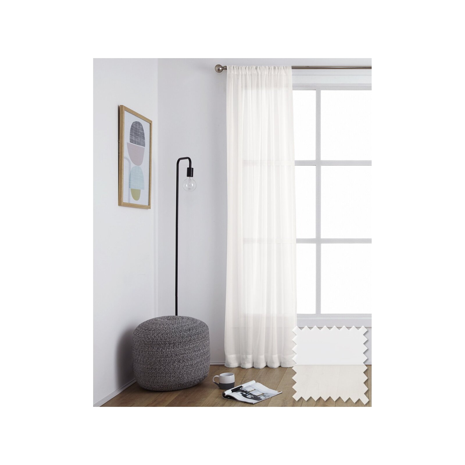 Windoware 1200 x 2230mm Harmony Sheer Rod Pocket Curtain - Harmony ...