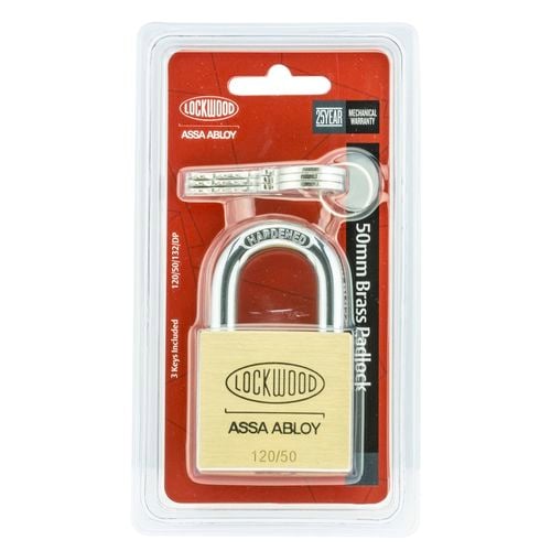 Lockwood 50mm Brass General Purpose Padlock - Bunnings Australia