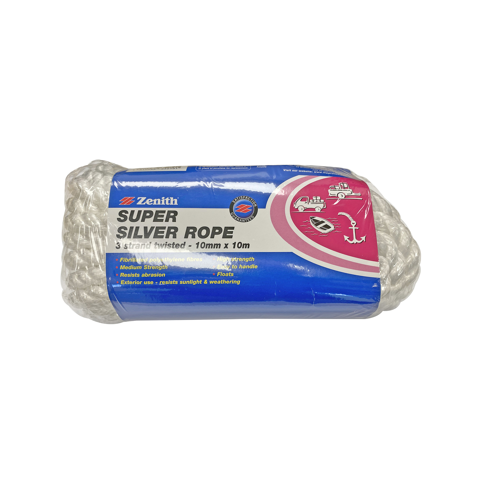 Zenith 10mm x 10m Super Silver Rope - Bunnings New Zealand