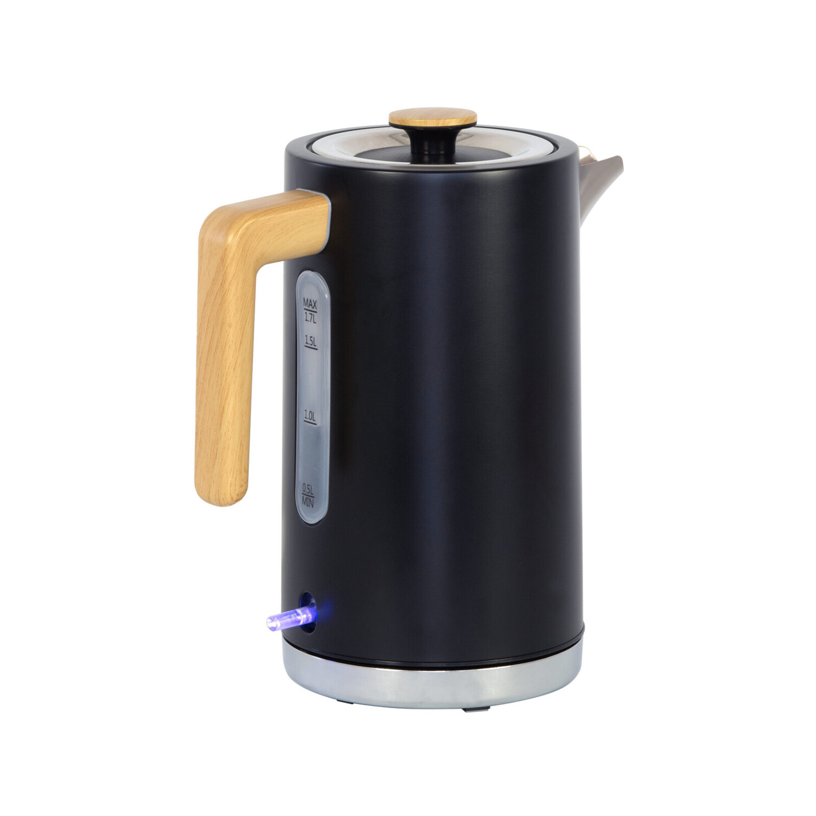 Healthy Choice 1.7L Kitchen Kettle in Black w/ Wood Accents - Bunnings ...