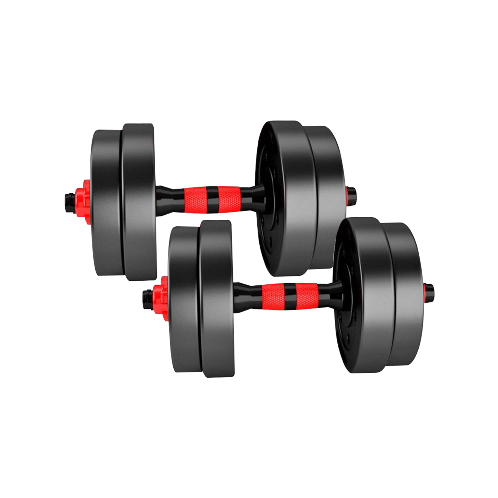 Centra Dumbbells Barbell Set 15KG Adjustable Weight Plates Home Gym ...