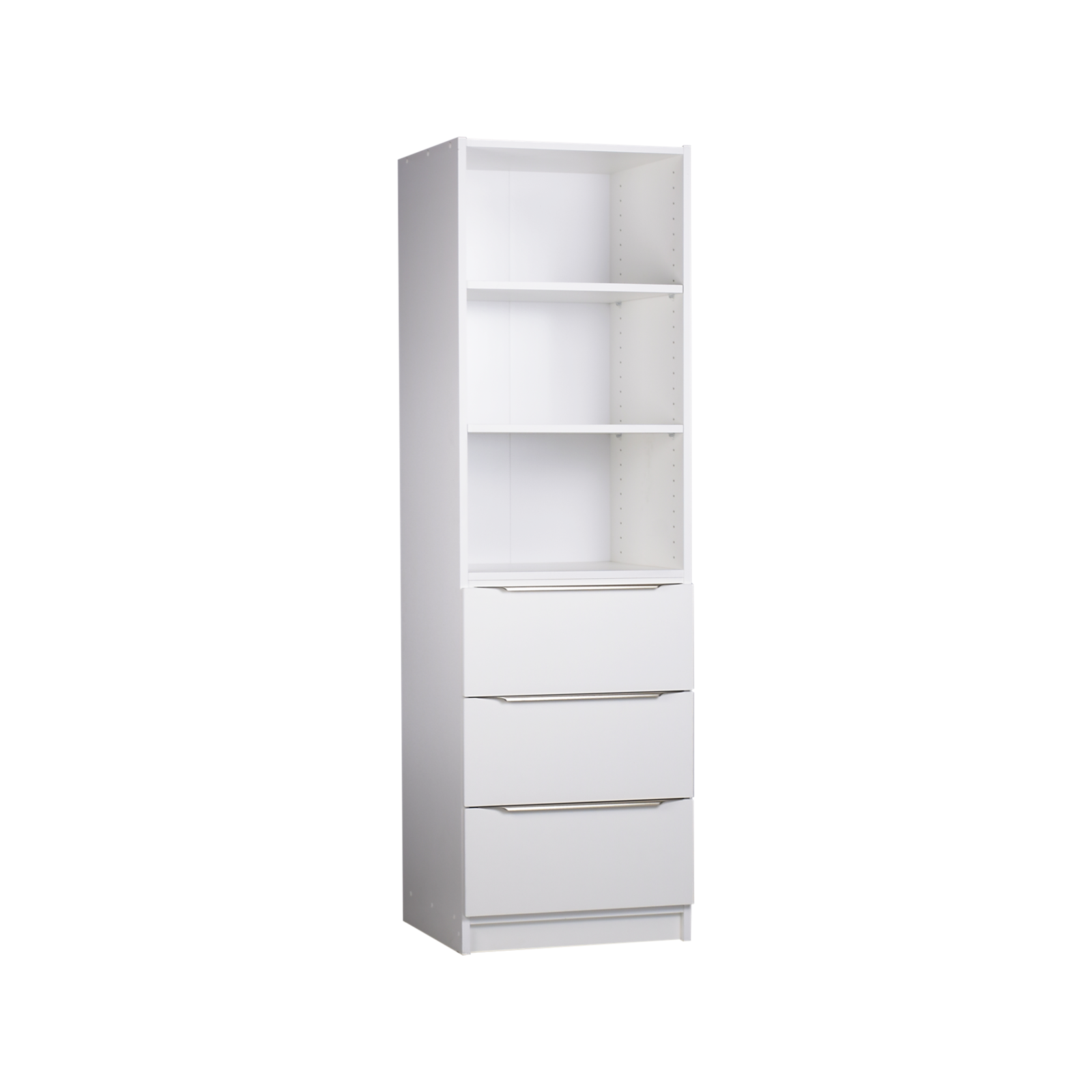 Multistore 1650 x 500 x 450mm White 2 x Shelves 3 x Drawers Storage ...