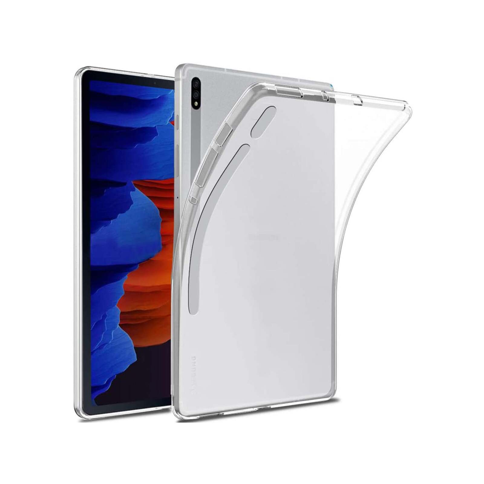 MEZON Samsung Galaxy Tab S8+ 12.4" Slim Clear TPU Gel Back Case ...