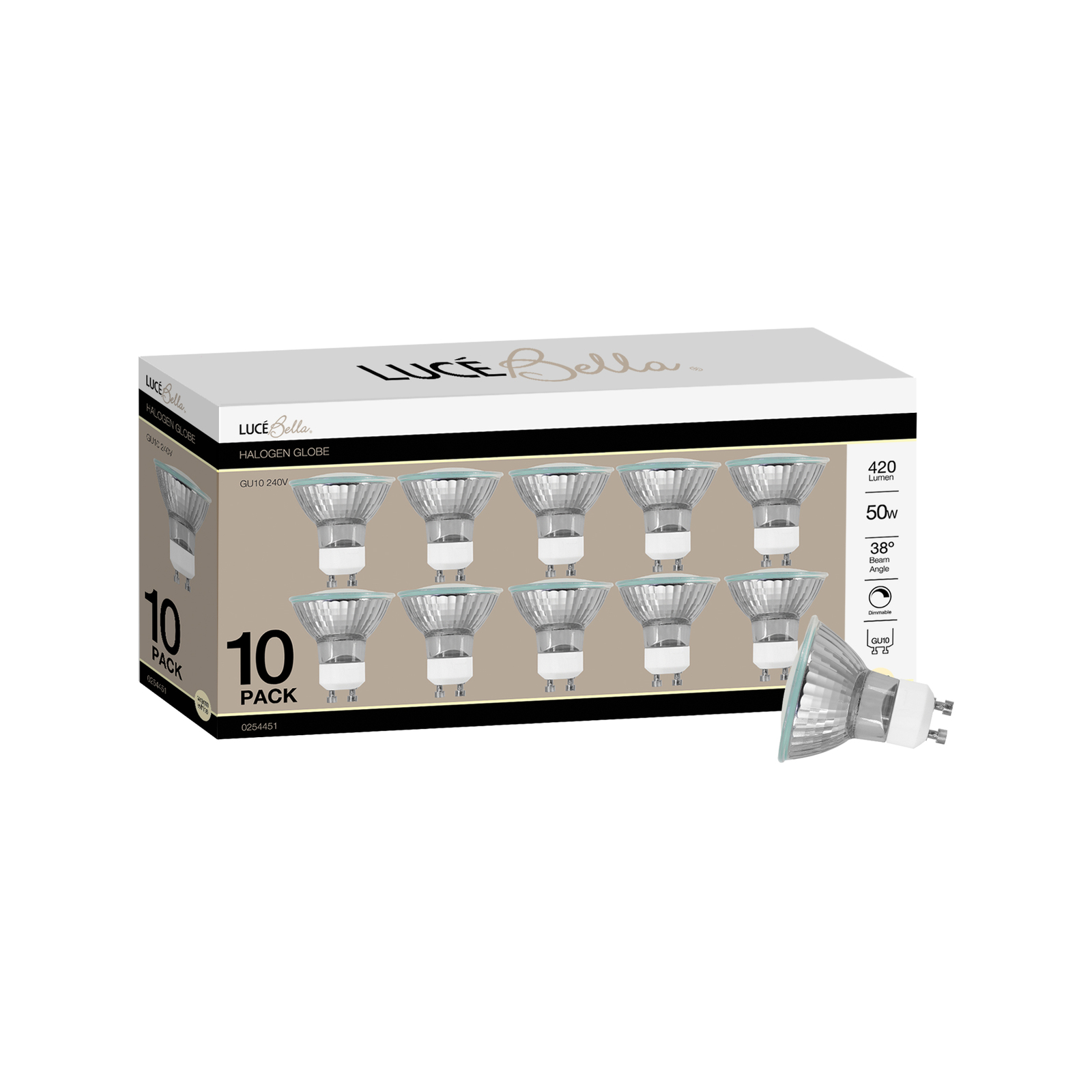 Luce Bella GU10 50W Globe - 10 Pack - Bunnings Australia