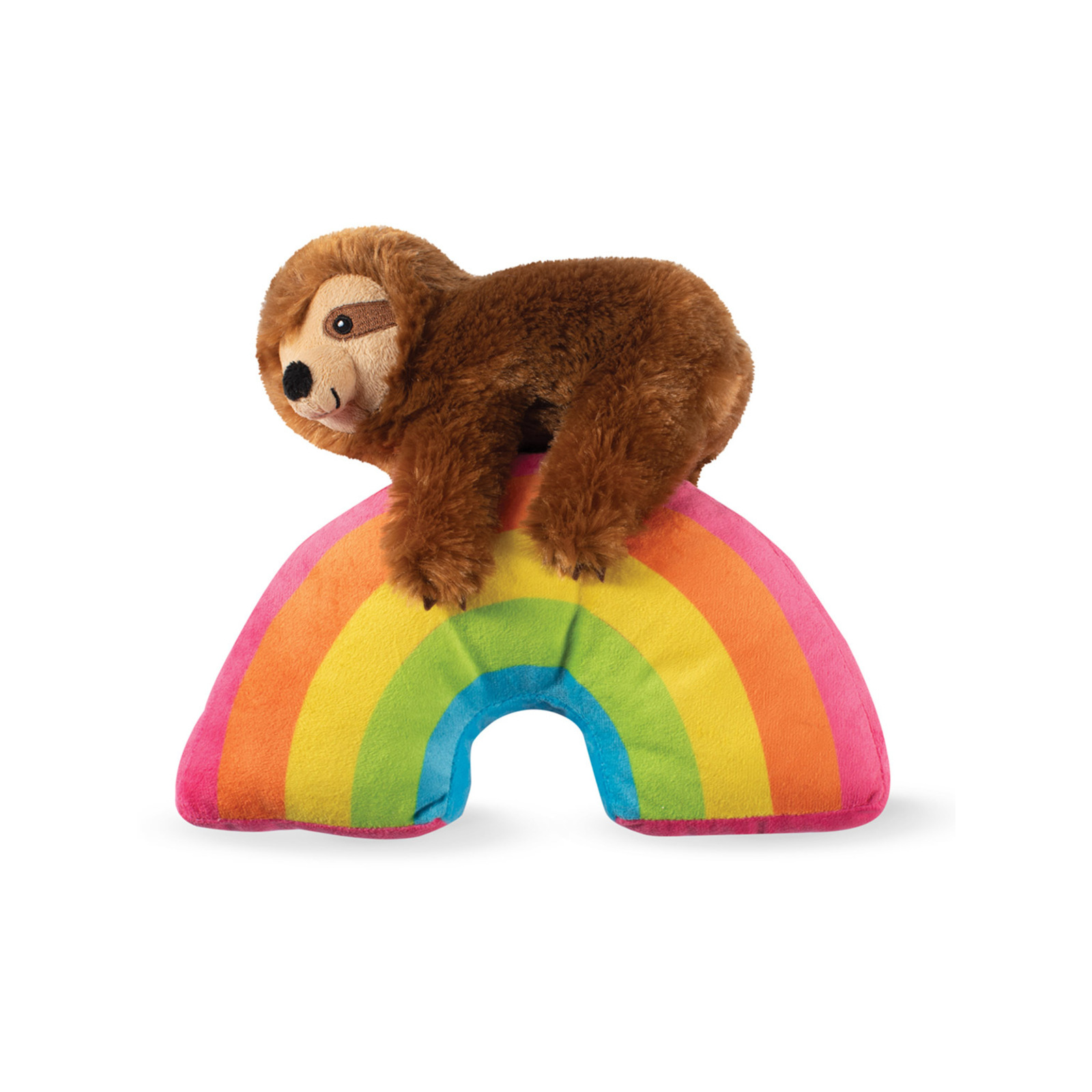 Fringe Studio Sloth On A Rainbow Plush Squeaker Dog Toy - Bunnings ...