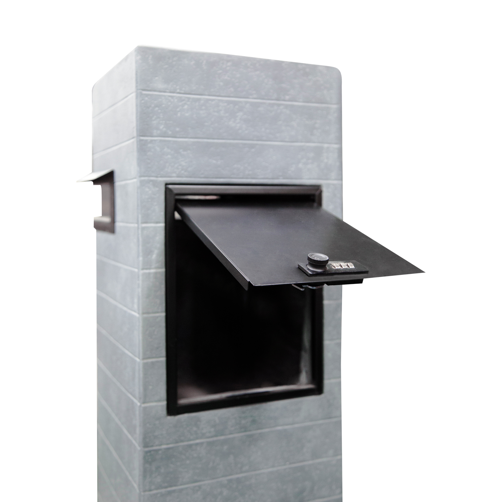 Northcote Pottery 26 x 26 x 89cm Slate Campbell Pillar Letterbox ...