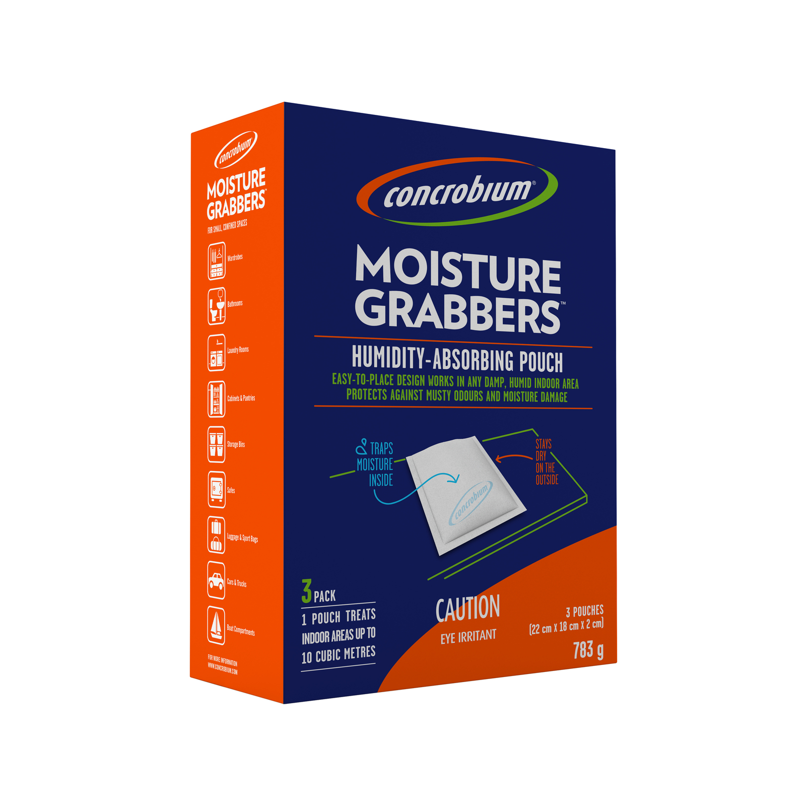 Concrobium Moisture Grabbers Humidity Absorbing Pouches - 3 Pack ...