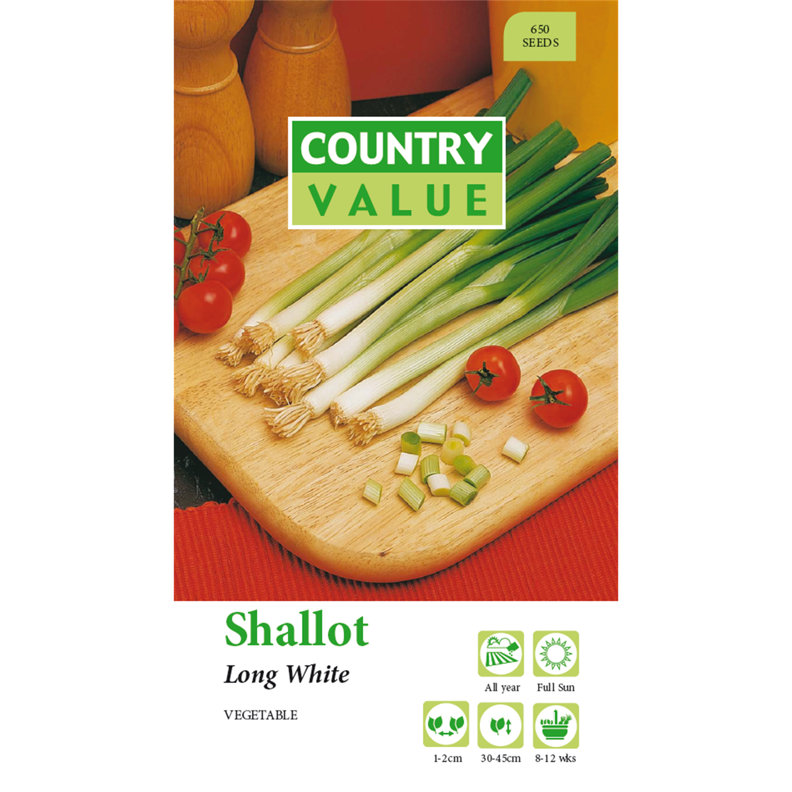 Country Value Long White Shallot Vegetable Seeds - Bunnings Australia