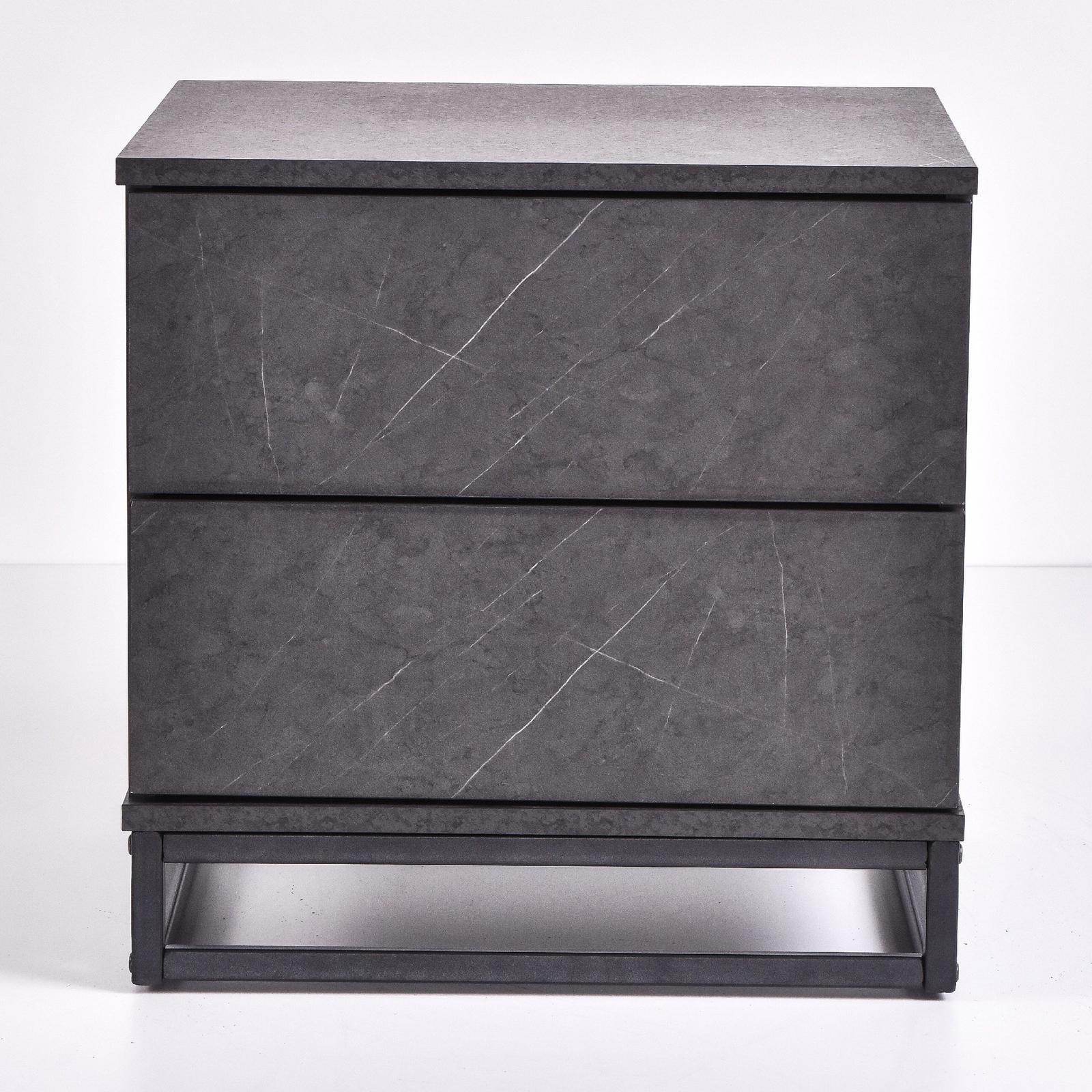 Margo Grey Stone Bedside Table - Bunnings Australia