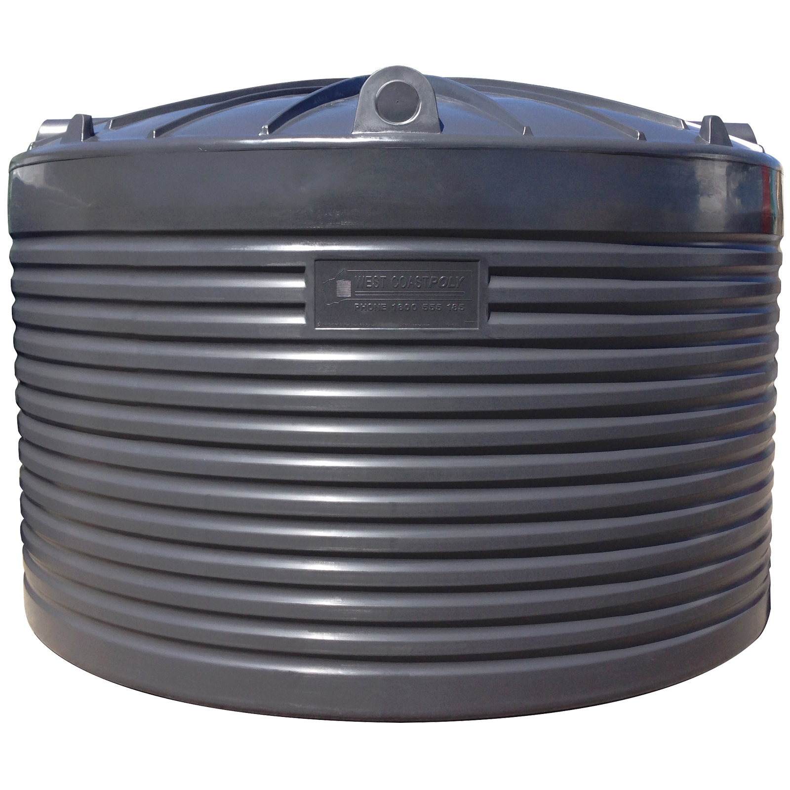 West Coast Poly 25000L Slate Grey Round Poly Water Tank - Bunnings ...