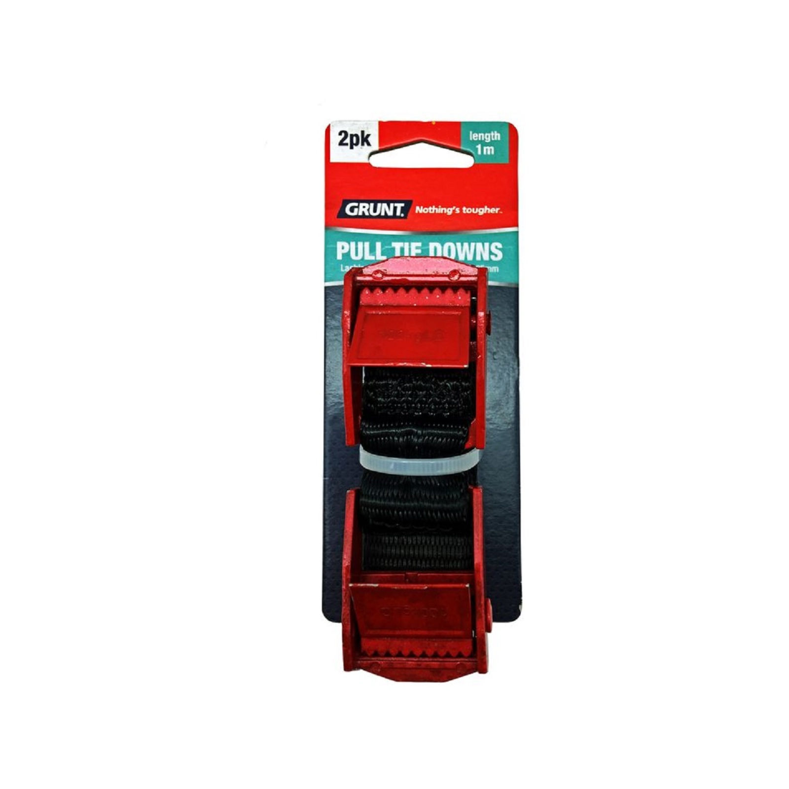 GRUNT 25mm x 1m Pull Tie Down Strap - 2 Pack - Bunnings Australia